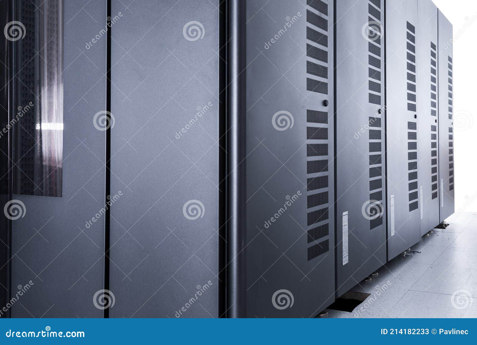 Data Center with Server Cabinets Stock Image - Image of industry ...