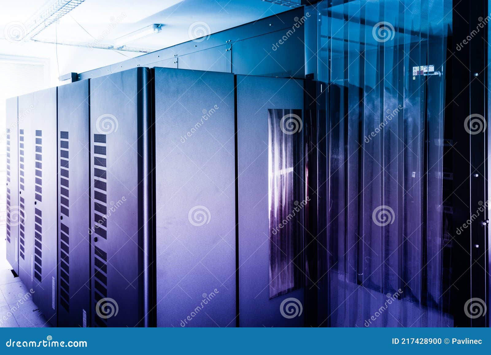Data Center with Server Cabinets Stock Photo - Image of cyberspace ...