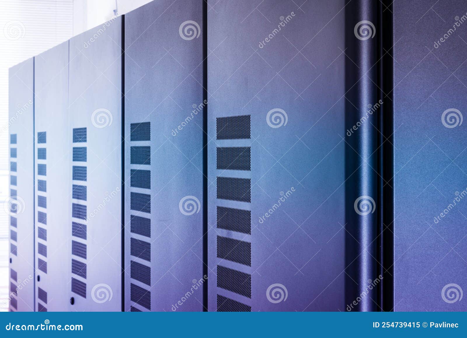 Data Center with Server Cabinets Stock Image - Image of mainframe ...