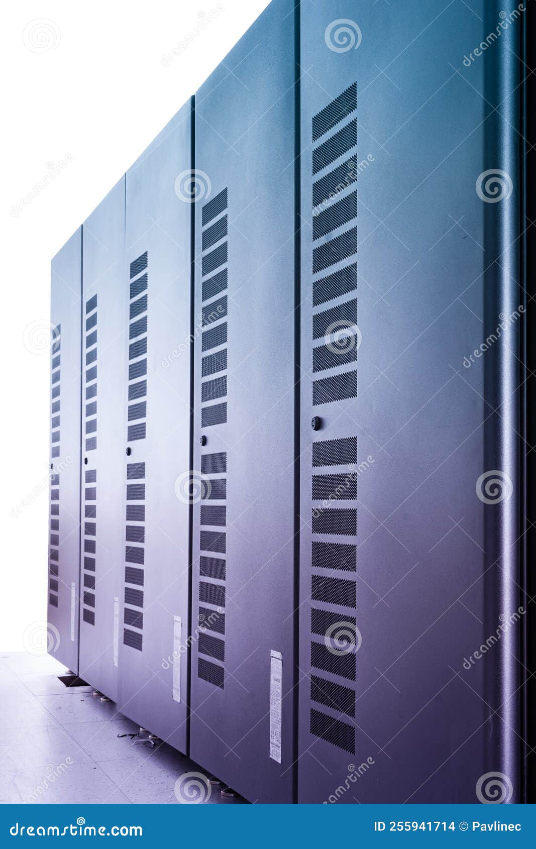 Data Center with Server Cabinets Stock Photo - Image of modern ...