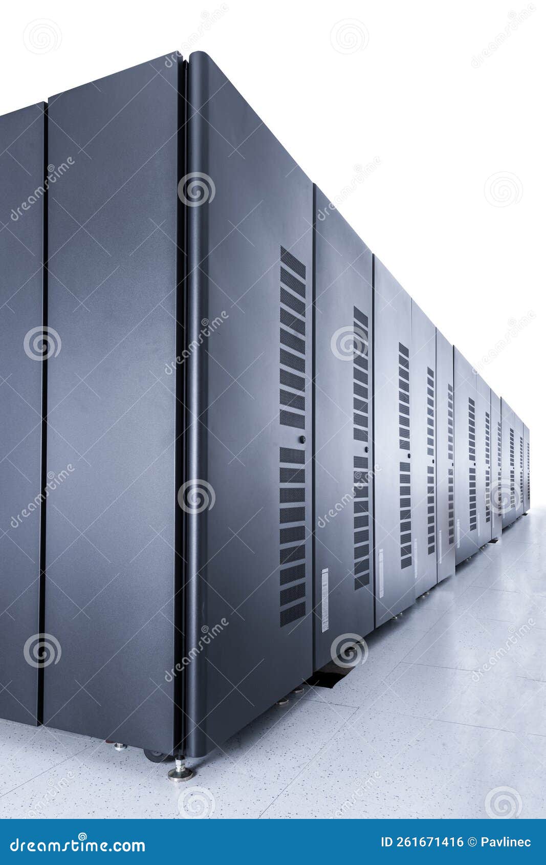Data Center with Server Cabinets Stock Photo - Image of ethernet ...