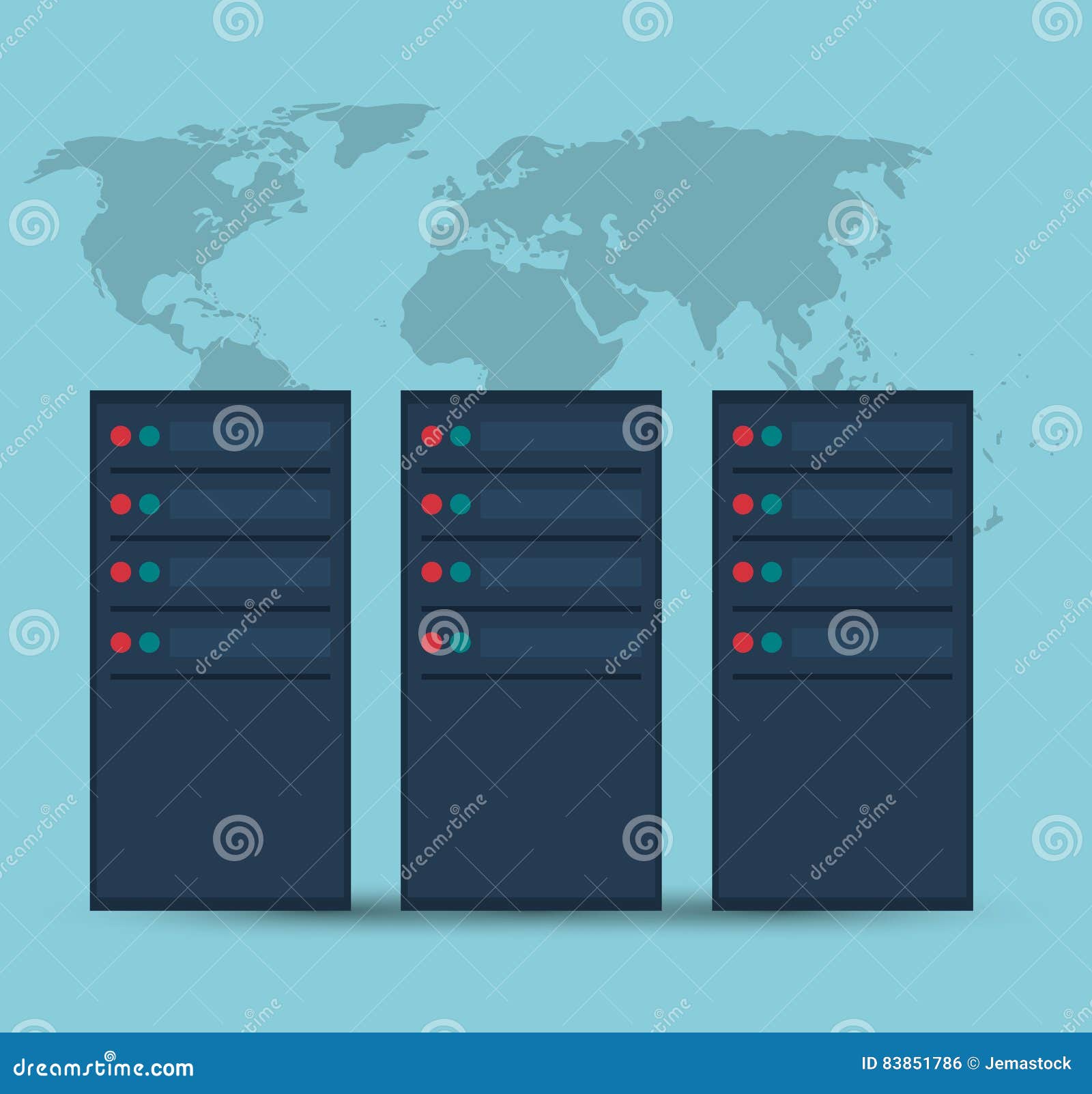 Data Center Server Device Technology Stock Vector - Illustration of ...
