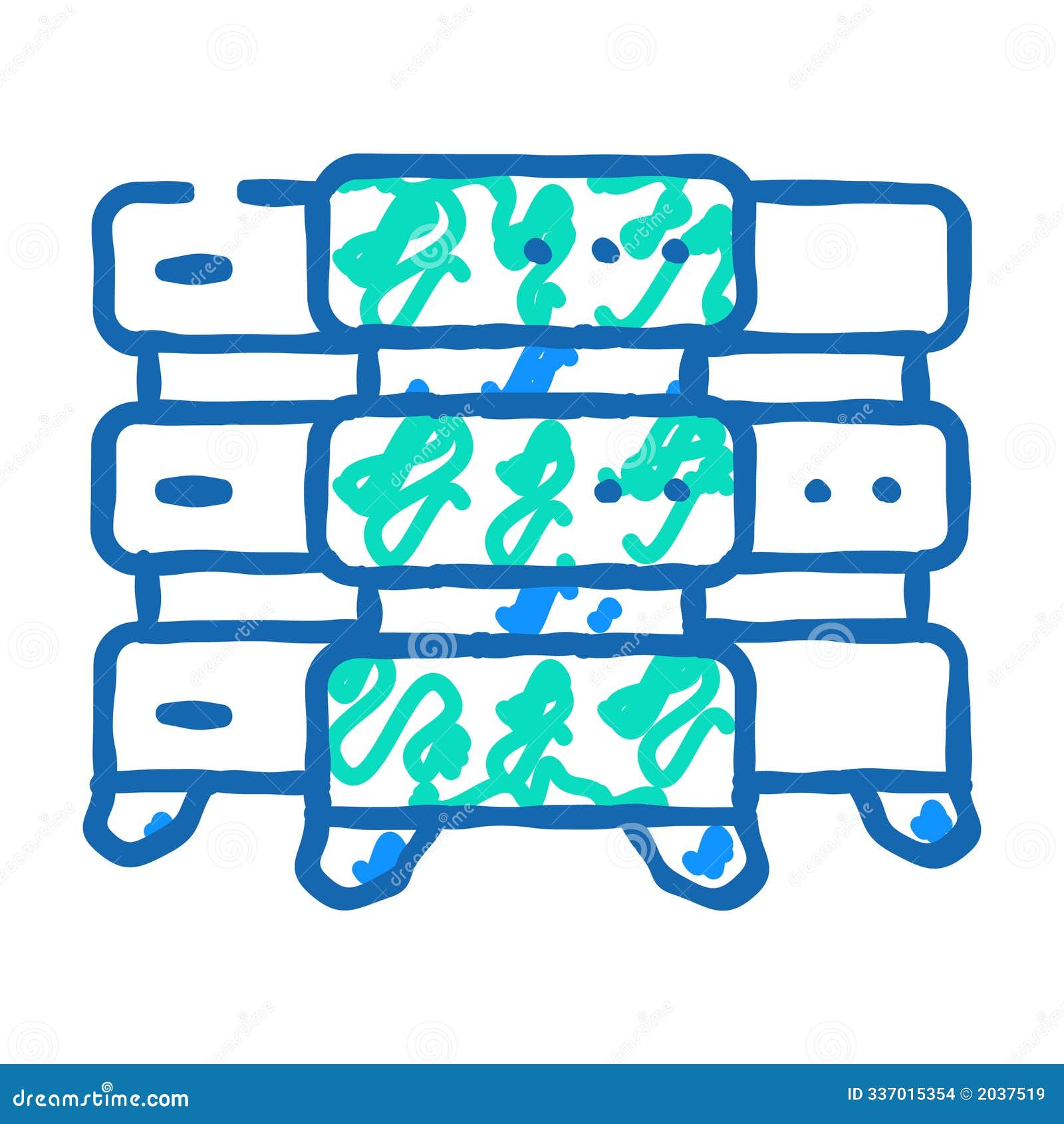 Data Center Server Icon Doodle Illustration Stock Illustration ...