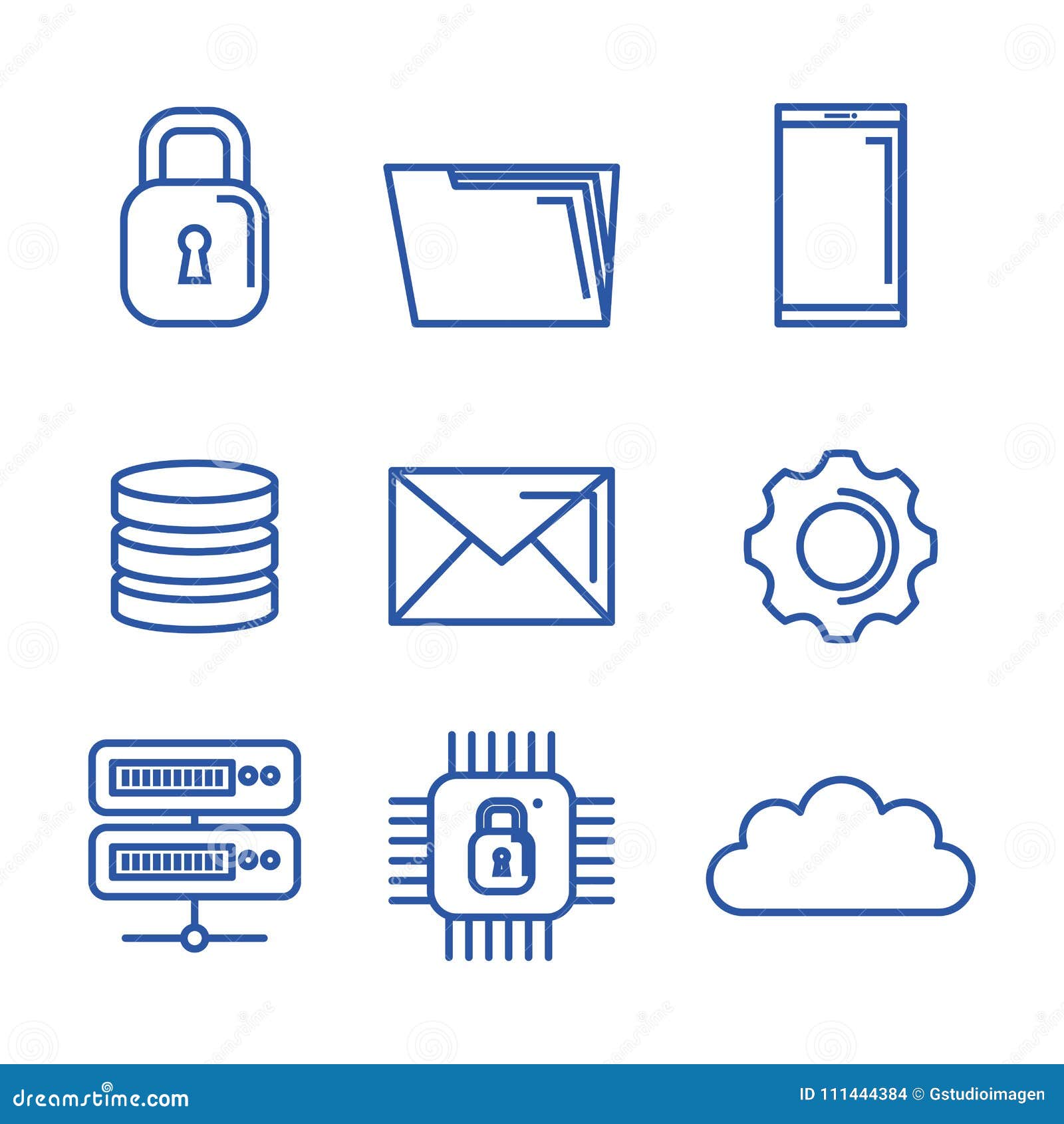 Data Center Server Interface Information Technology Stock Vector ...