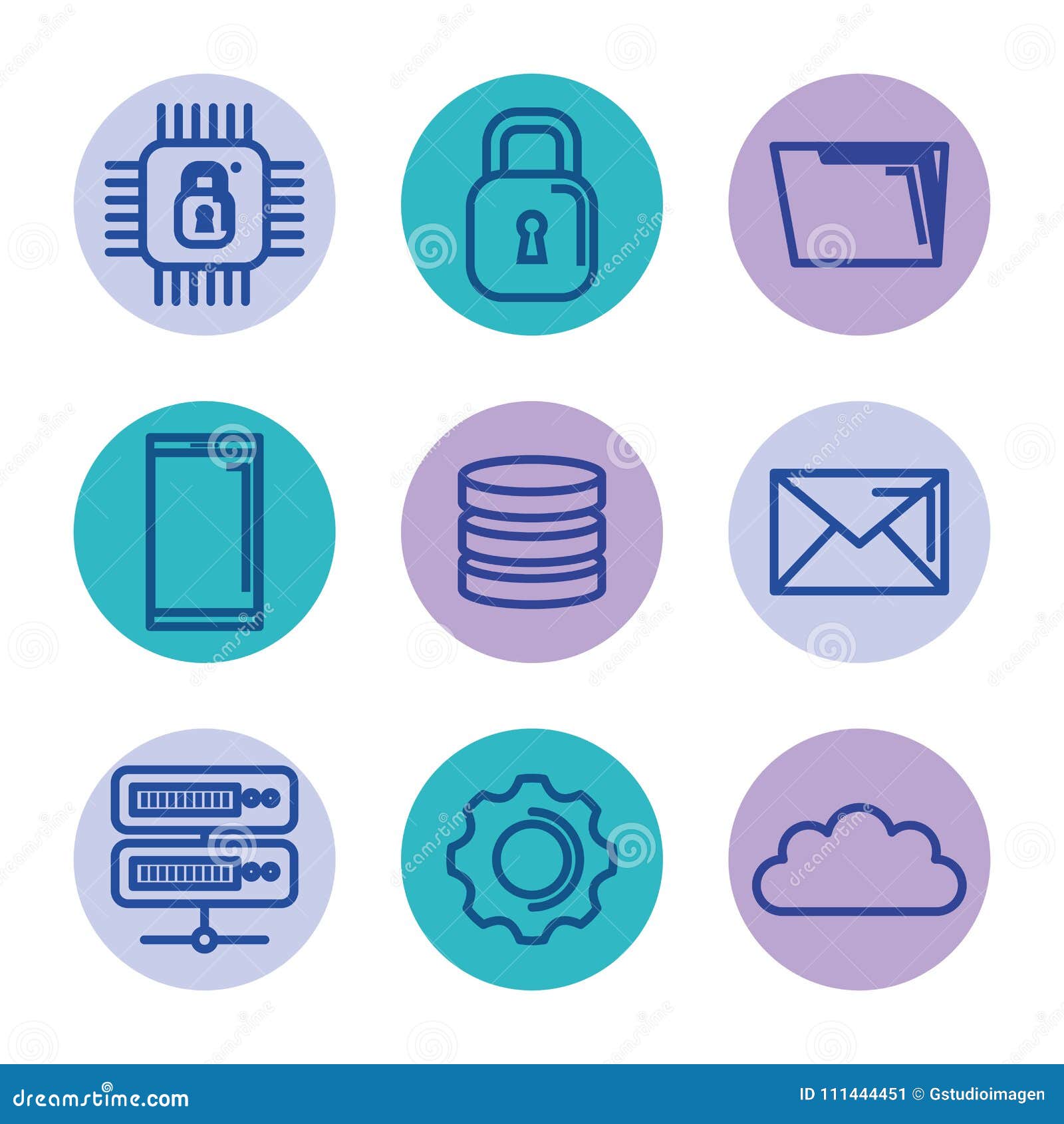 Data Center Server Interface Information Technology Stock Vector ...