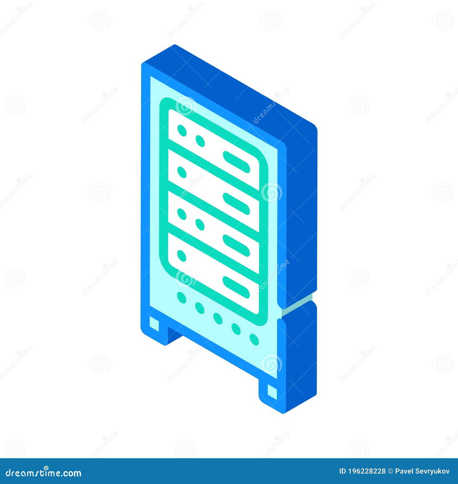 Data Center Server Isometric Icon Vector Illustration Stock Vector ...