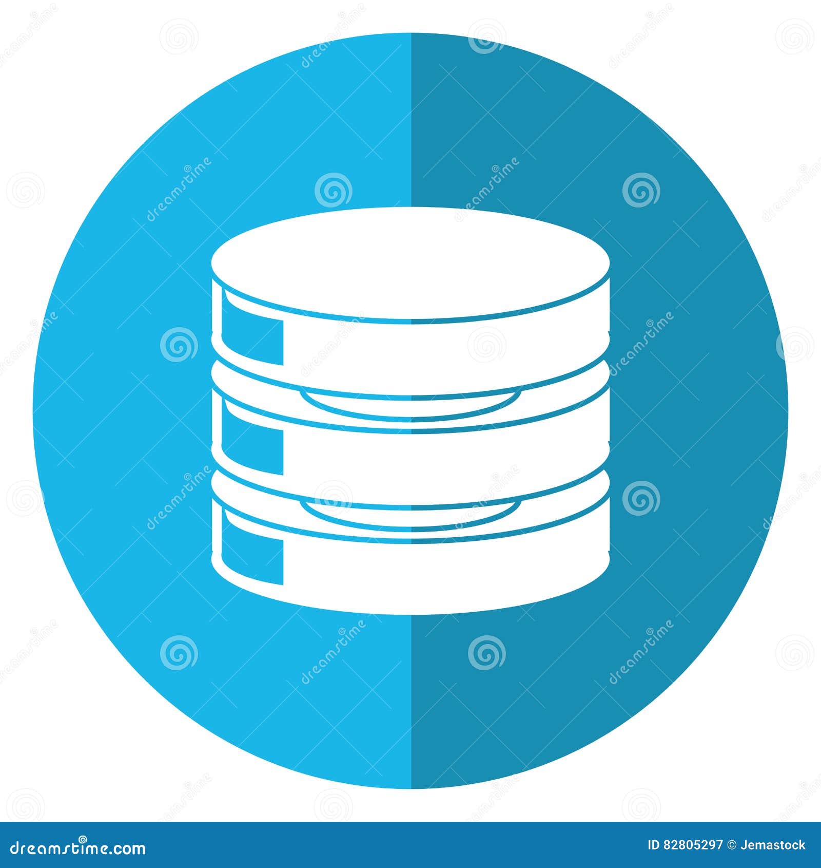 Data Center Server Network Shadow Blue Circle Stock Vector ...