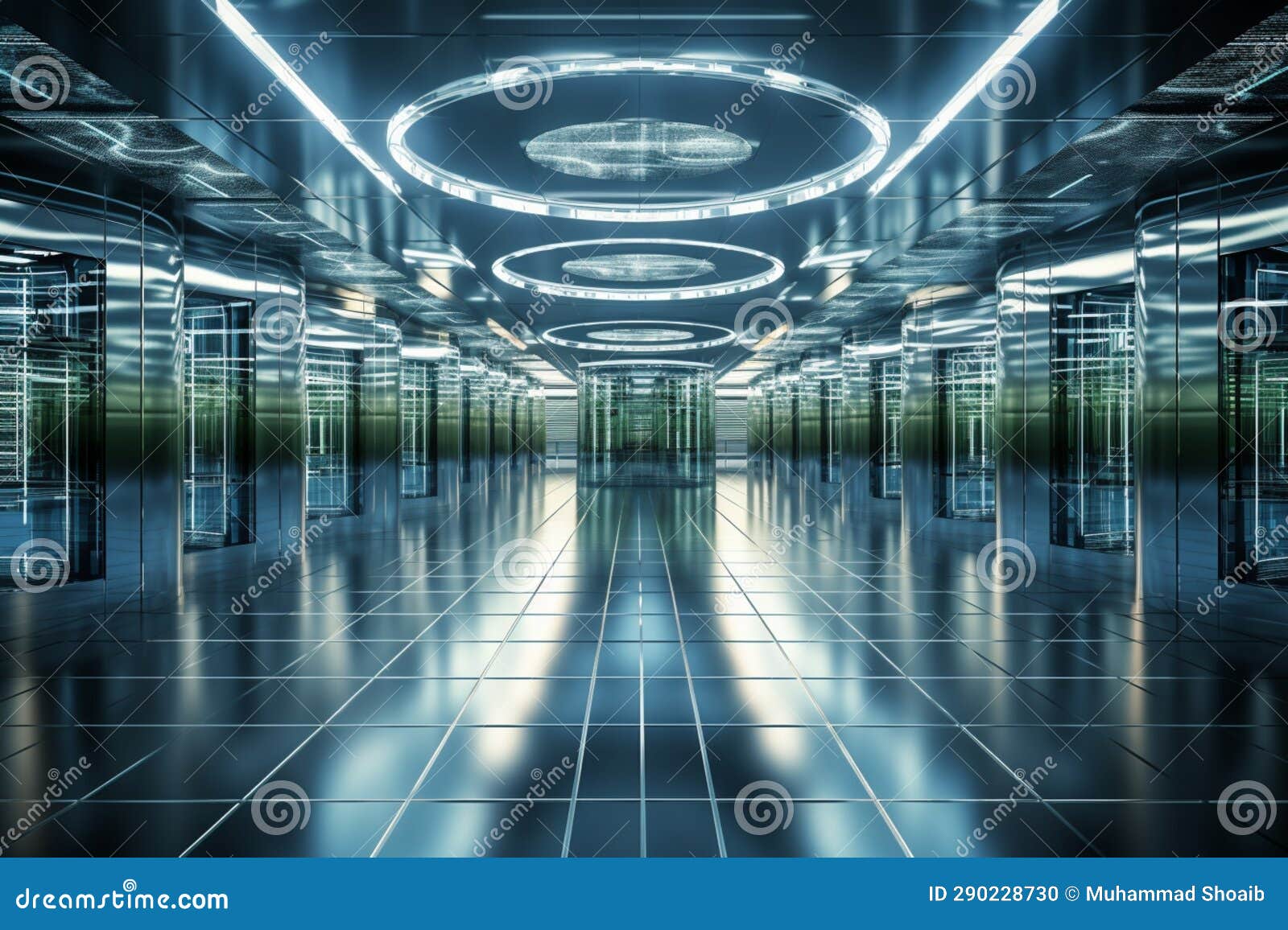 Data Center Server Racks Illustrate the Concept of Big Data and Cloud ...