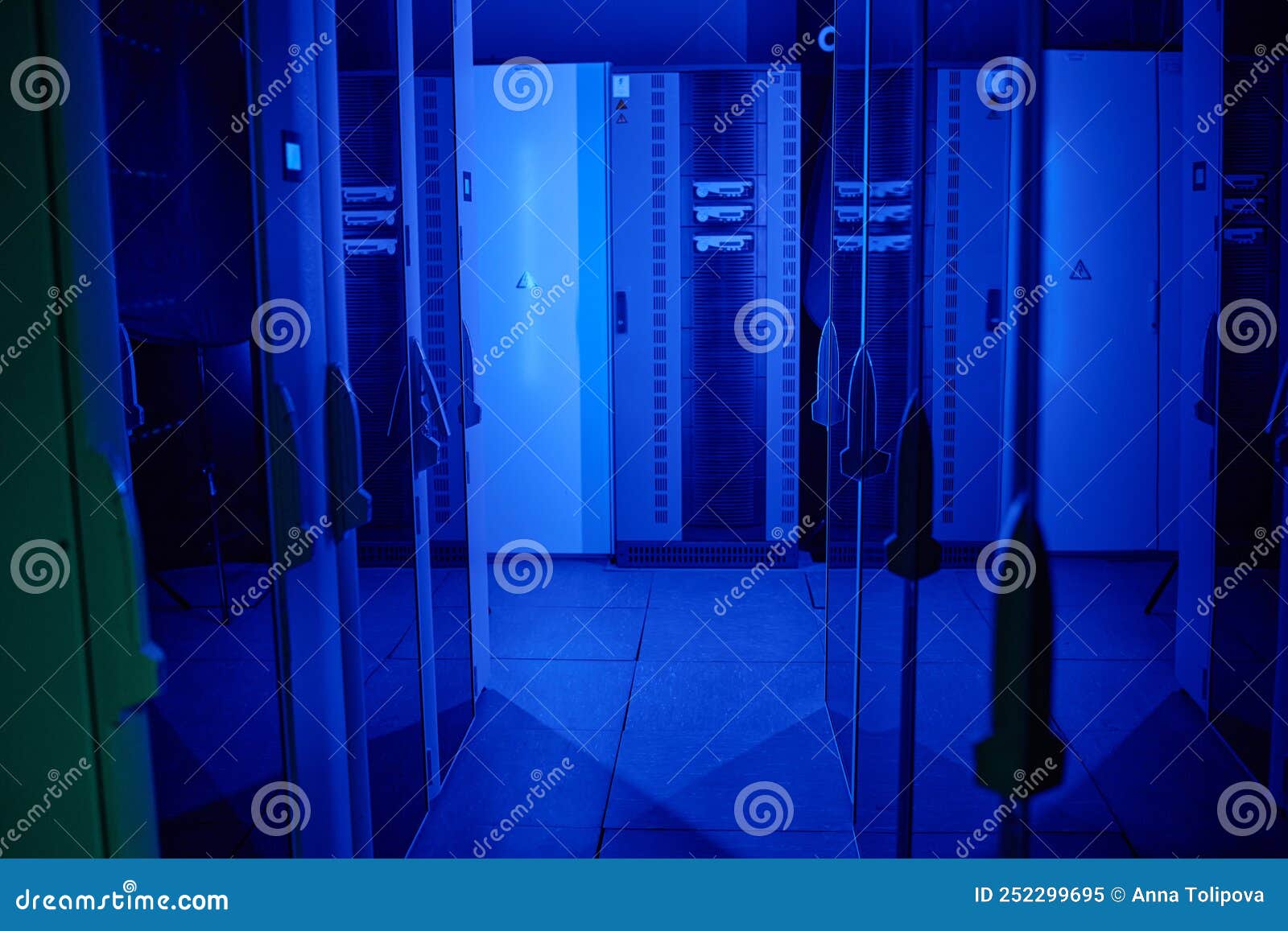Data Center with Server Racks Stock Image - Image of equipment, router ...