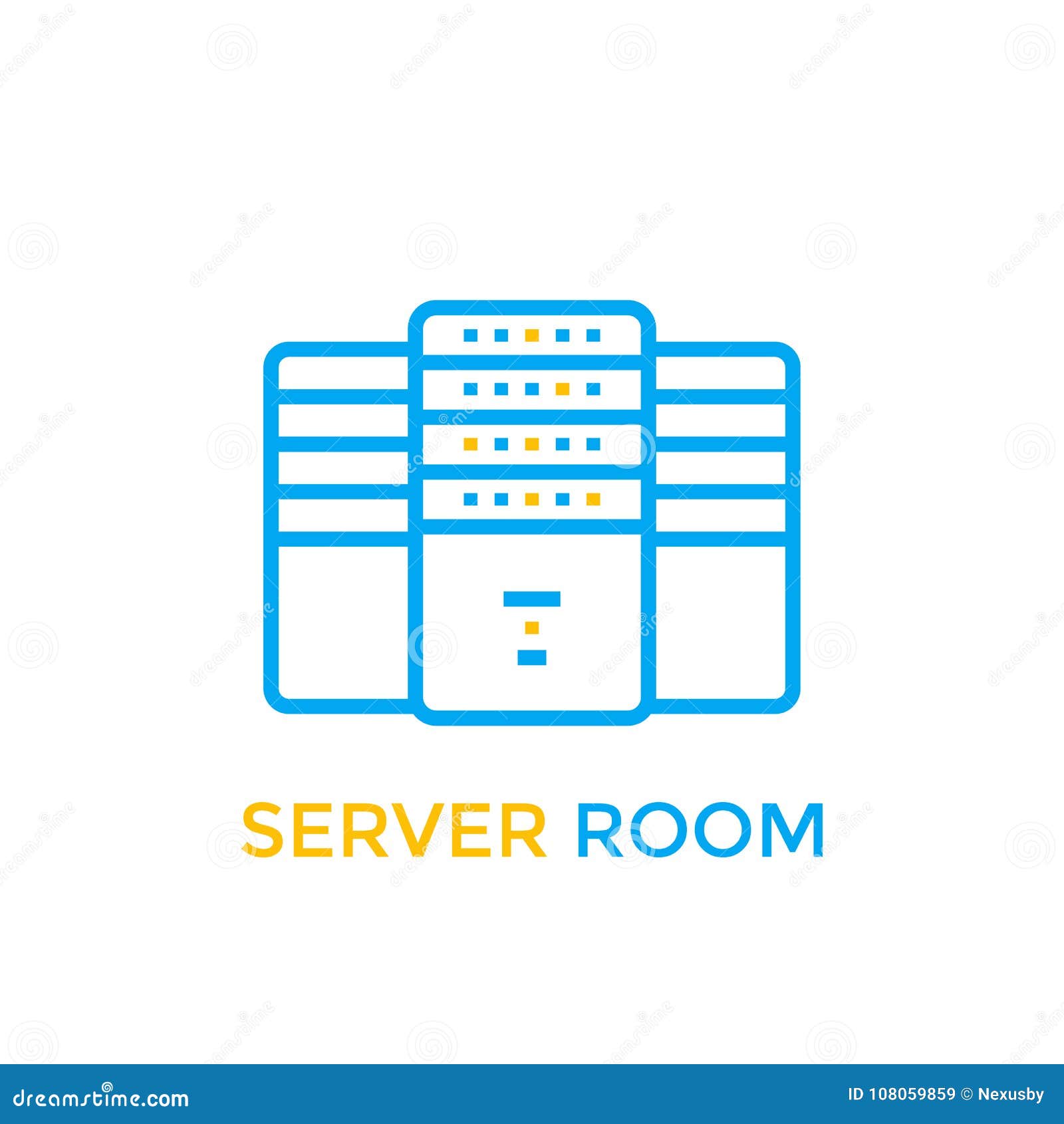 Data Center, Server Room Icon Stock Vector - Illustration of icon ...
