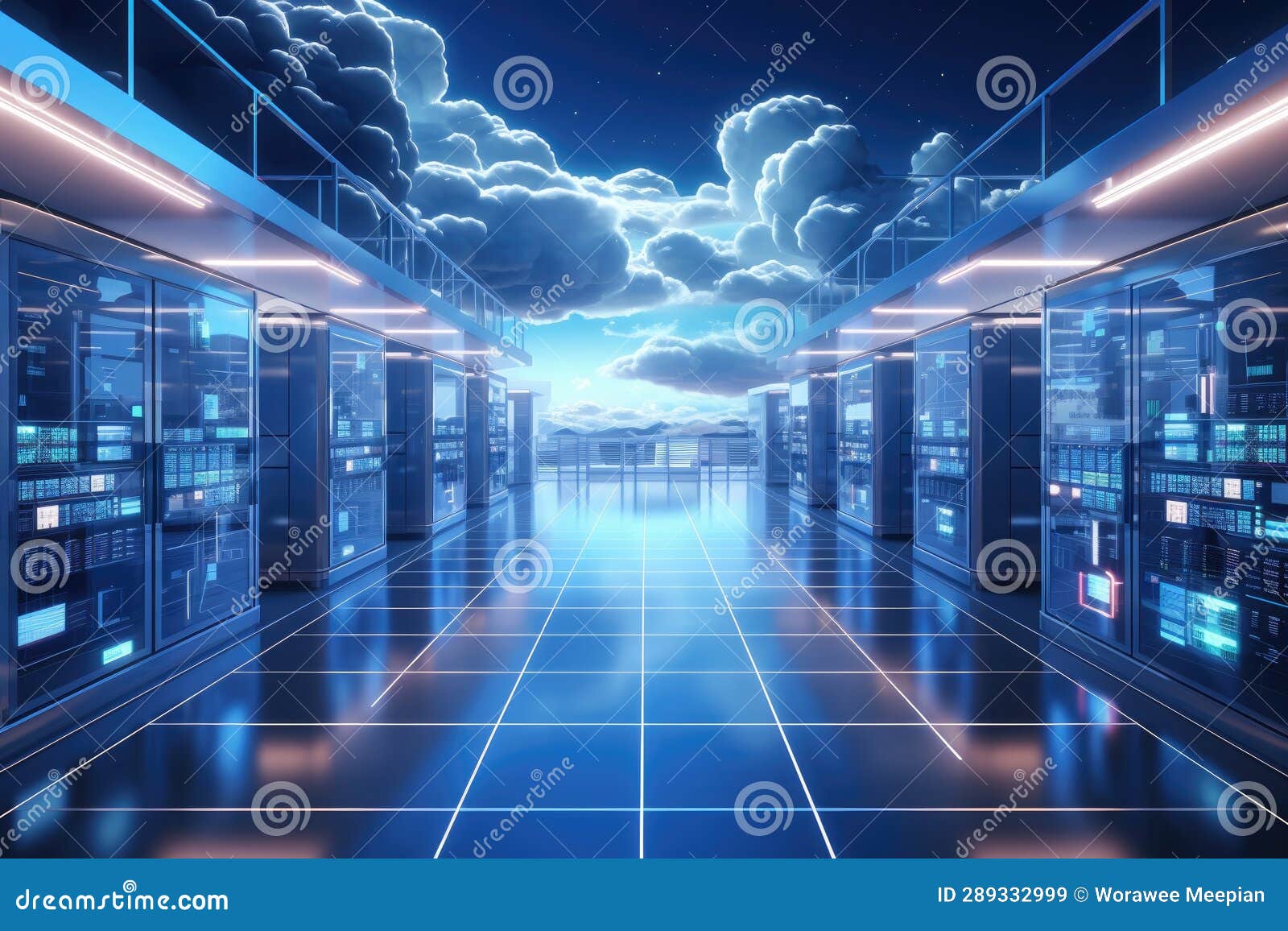 Data Center and Server Room. Technology Background Stock Image - Image ...