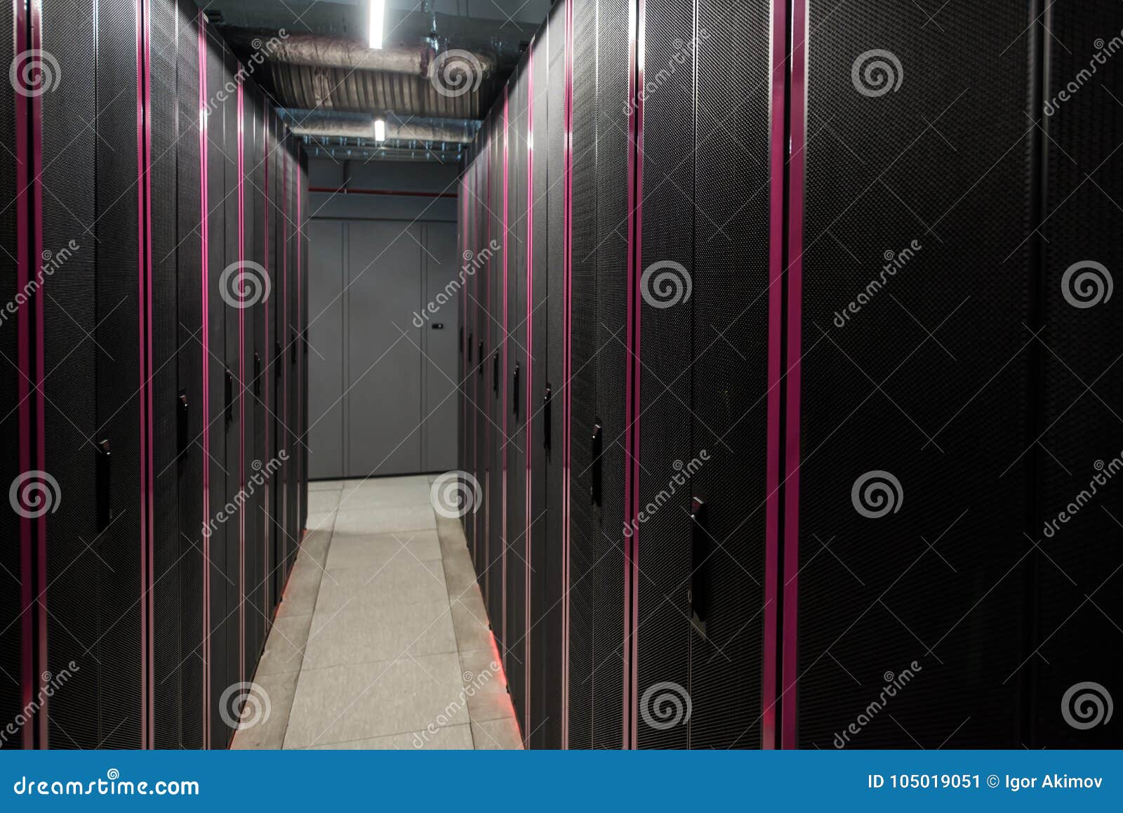 Cloud Storage of a Large Data Center Stock Image - Image of cables ...