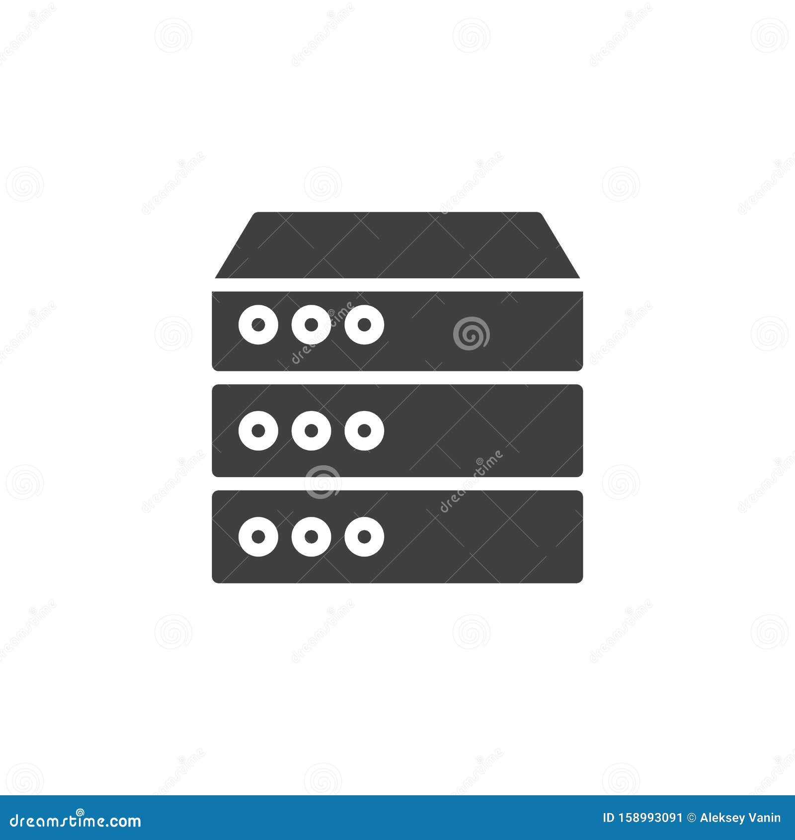 Data Center, Server Vector Icon Stock Vector - Illustration of ...