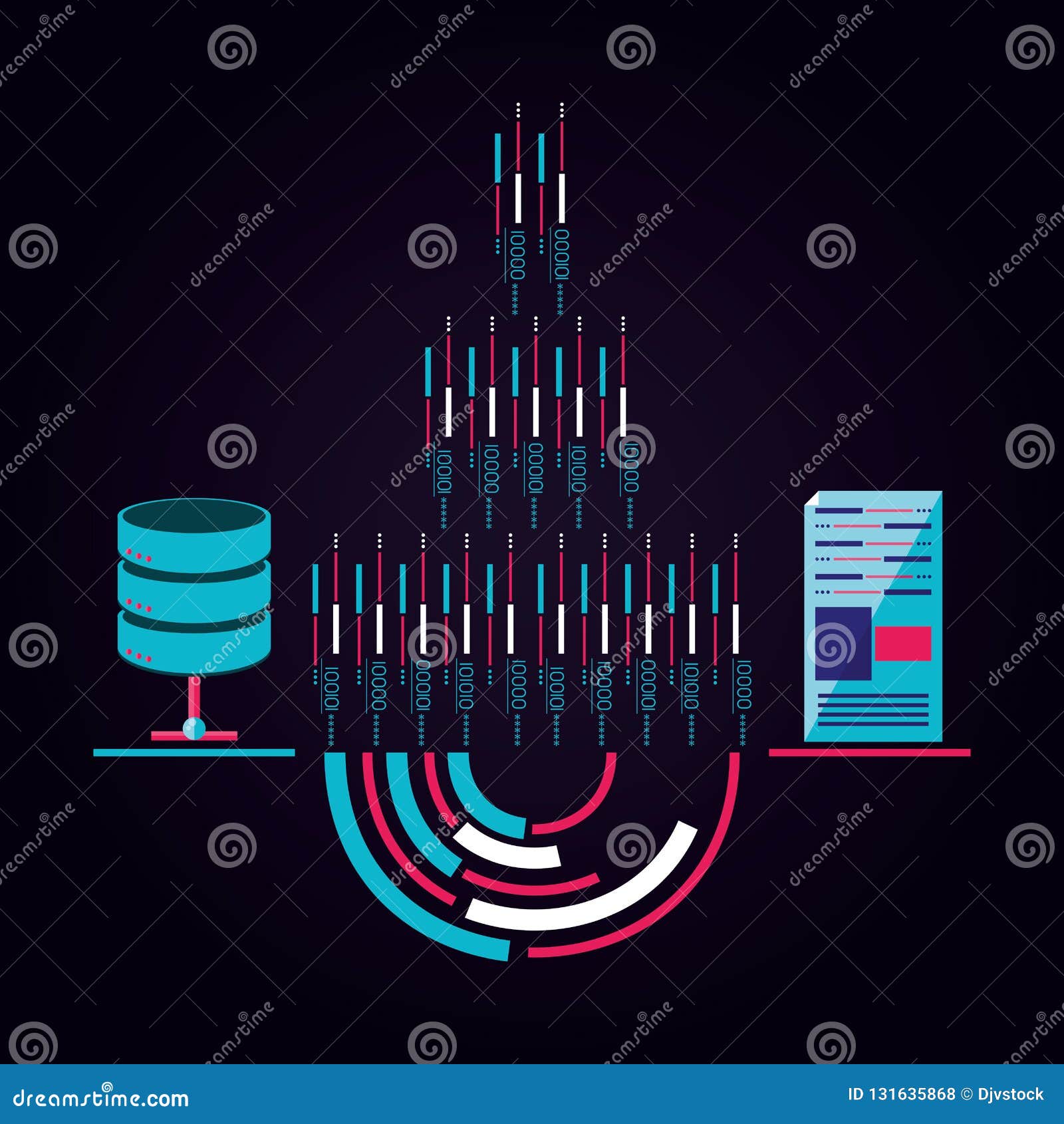 Data Center Service with Circuit Electronic Stock Vector - Illustration ...
