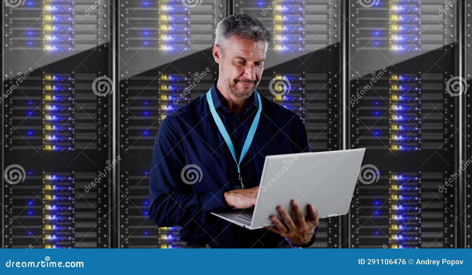 Data Center Service Engineer Stock Photo - Image of business, system ...