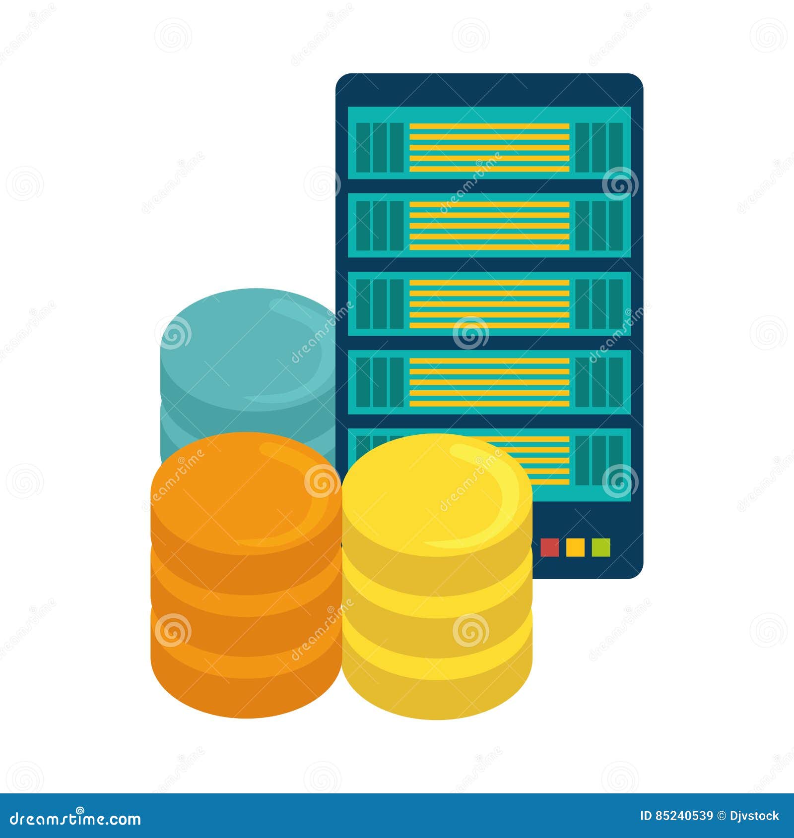 Data Center Storage Icon Image Stock Illustration - Illustration of ...
