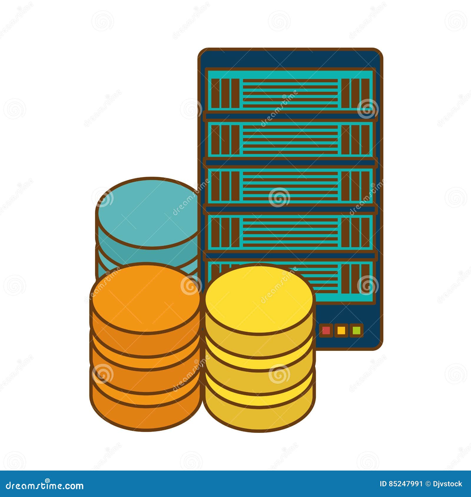 Data Center Storage Icon Image Stock Illustration - Illustration of ...