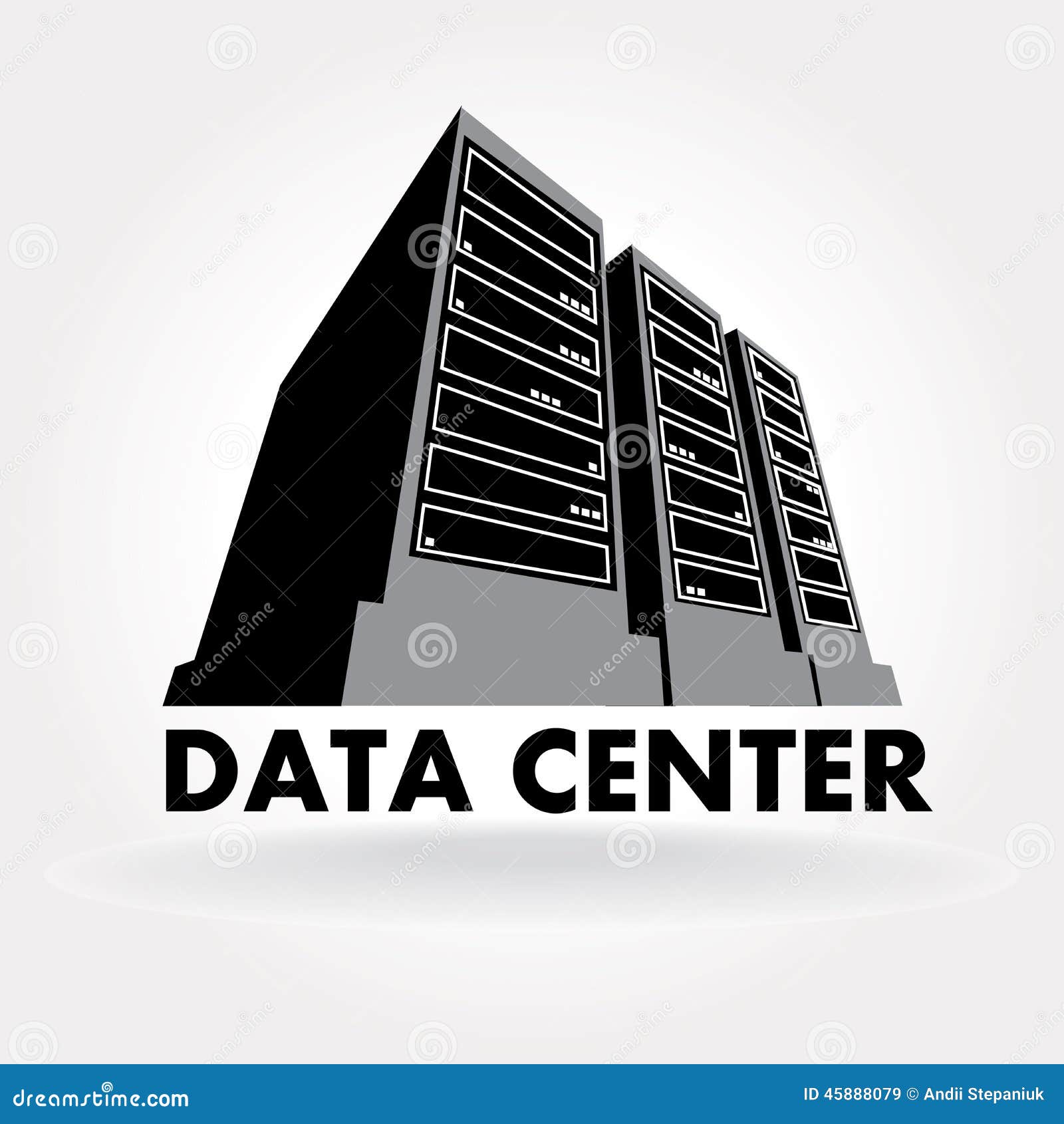 Data Center stock vector. Illustration of digital, rack - 45888079
