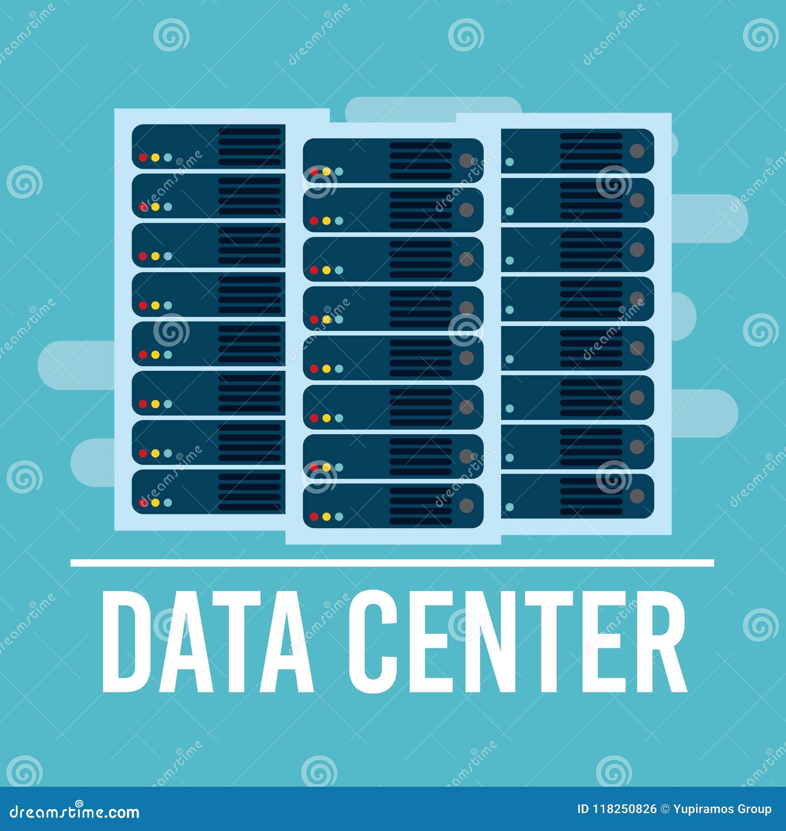 Data center technology stock vector. Illustration of database - 118250826