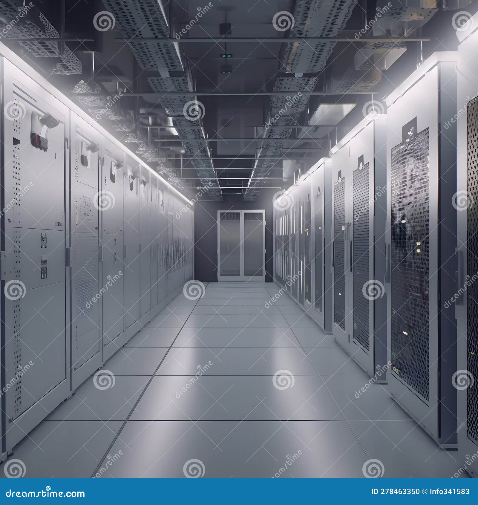 The Data Center of Tomorrow Cinematic Generative AI Stock Illustration ...