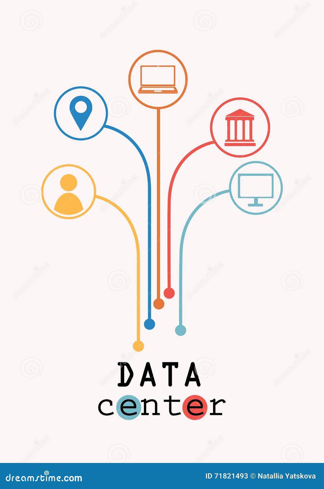 Data center tree stock vector. Illustration of icon, center - 71821493