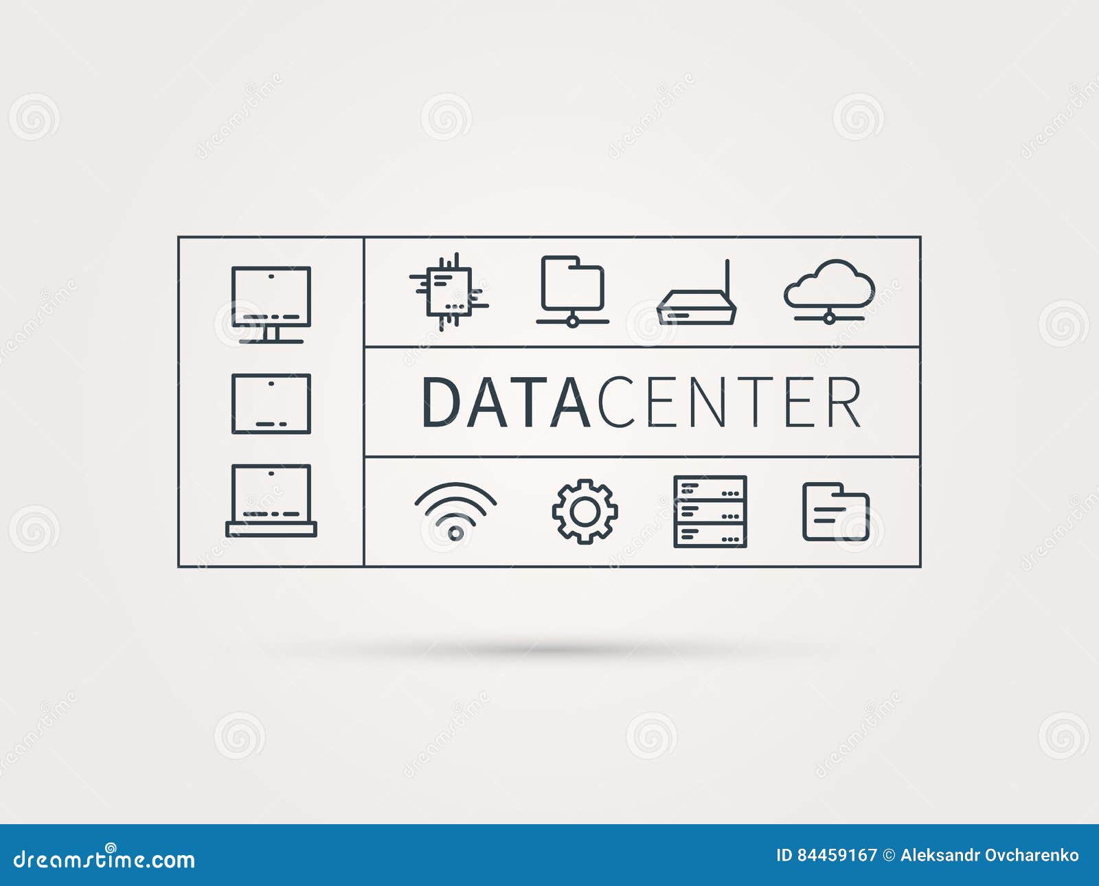 Data center vector concept stock vector. Illustration of isolated ...