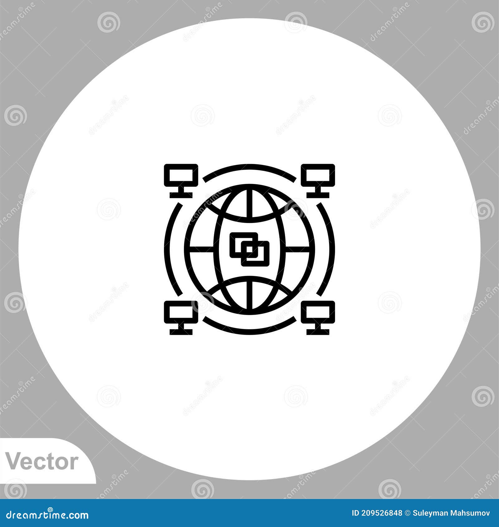 Data Center Vector Icon Sign Symbol Stock Illustration - Illustration ...