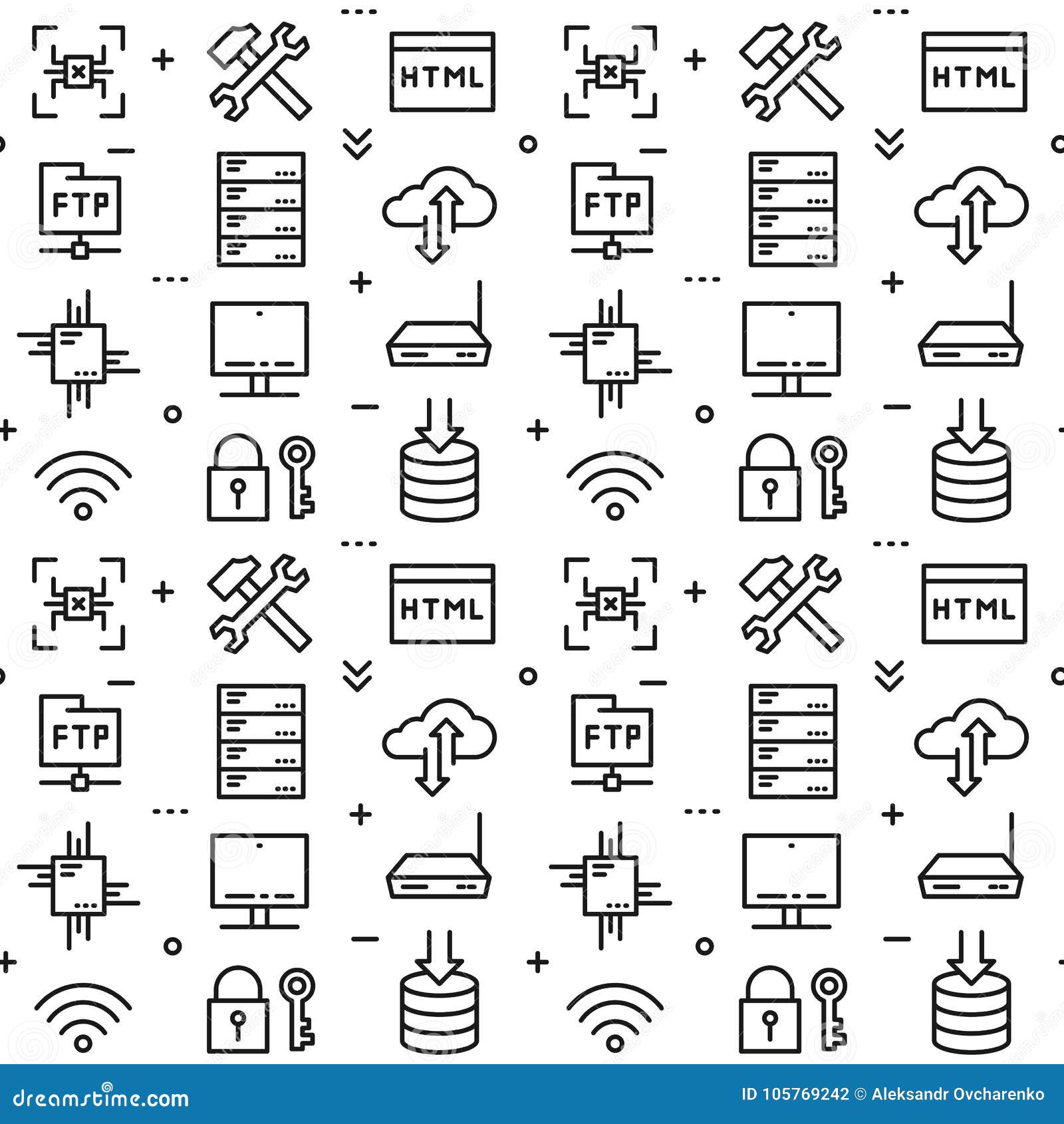Data centre pattern stock vector. Illustration of digital - 105769242