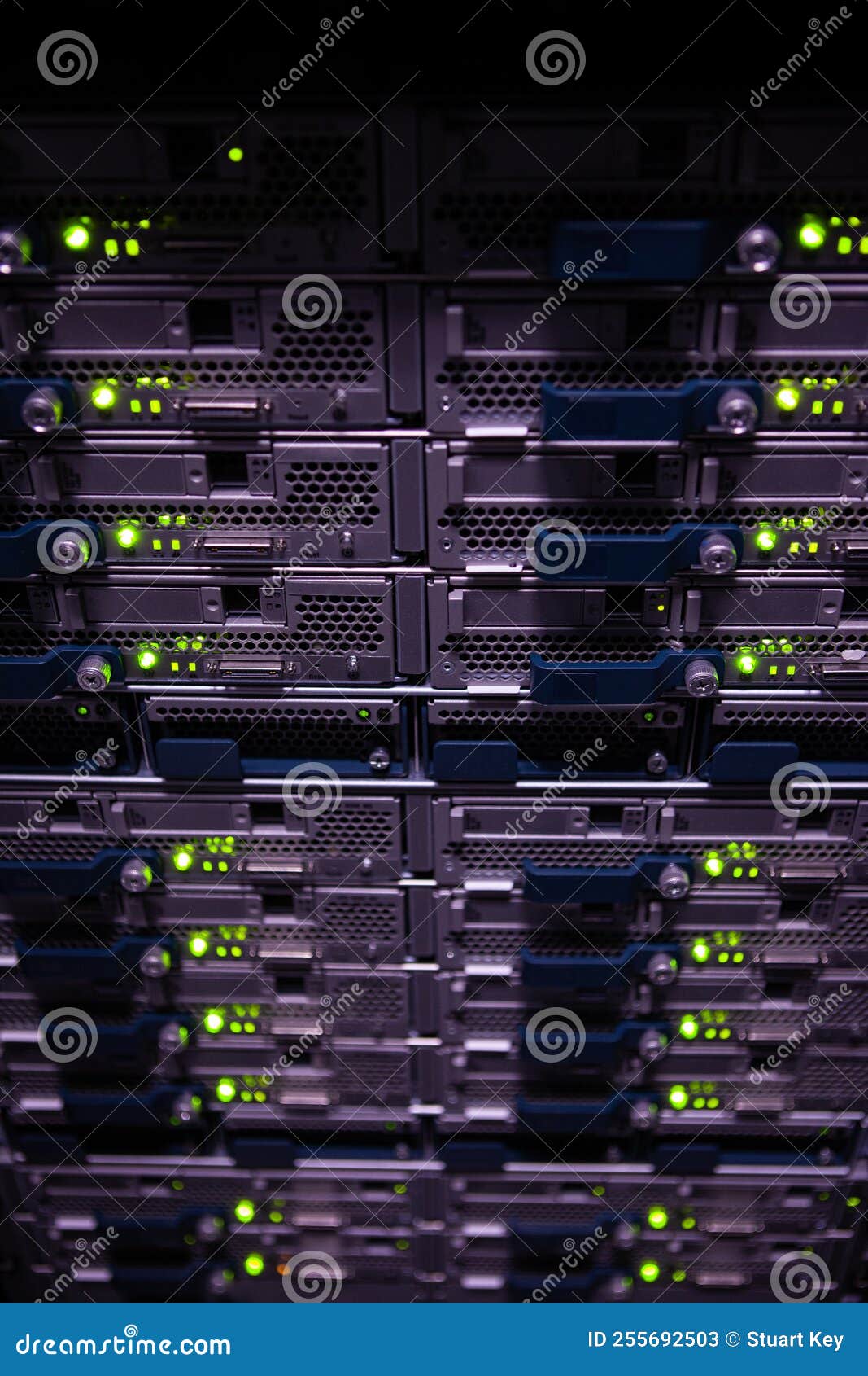Network Cloud Server Switches with Secure Storage Drives Stock Image ...