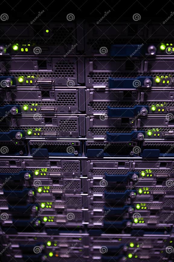 Network Cloud Server Switches with Secure Storage Drives Stock Image ...