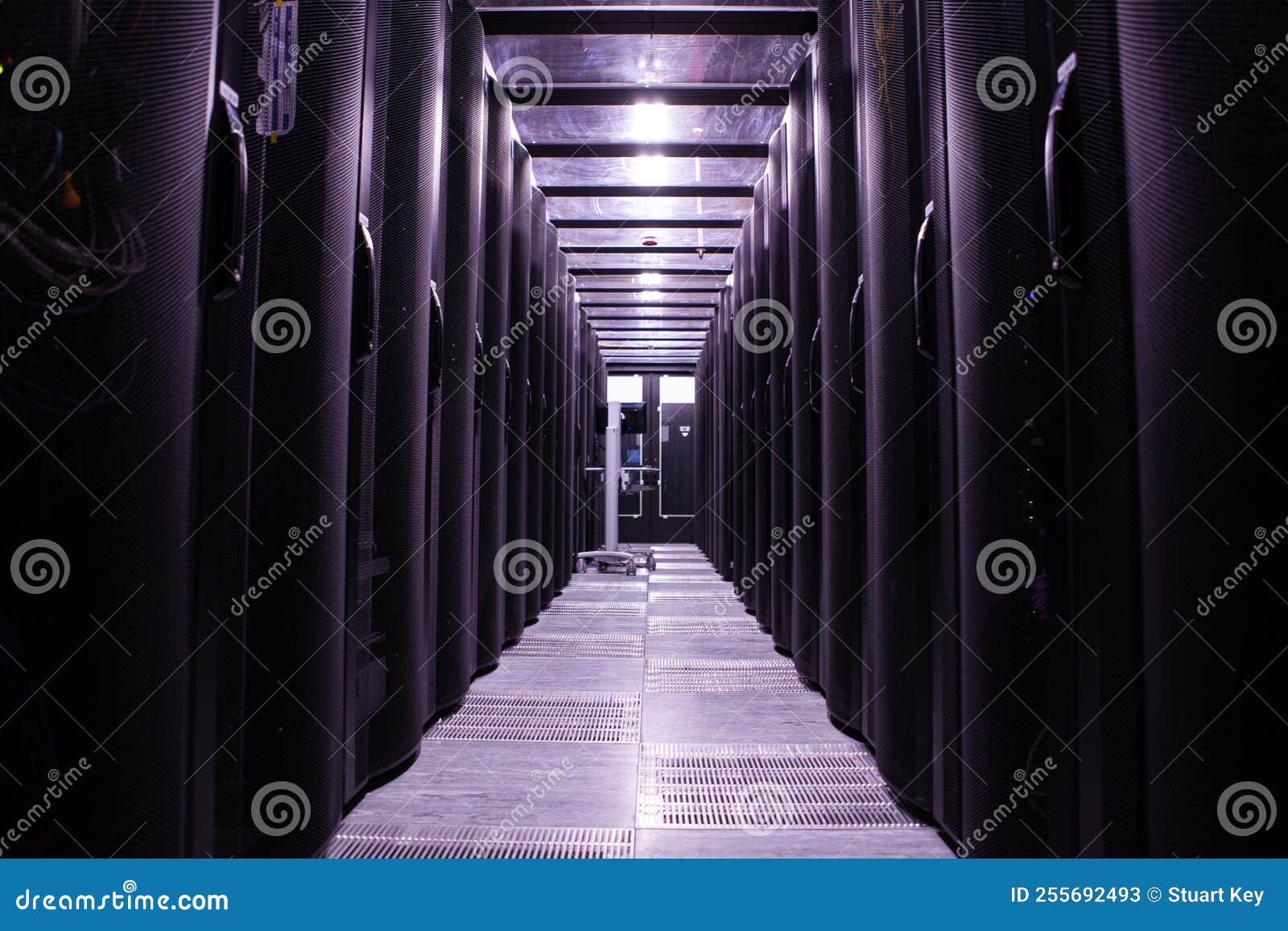 Data Centre Server Room with Network Racks and Terminal Stock Image ...