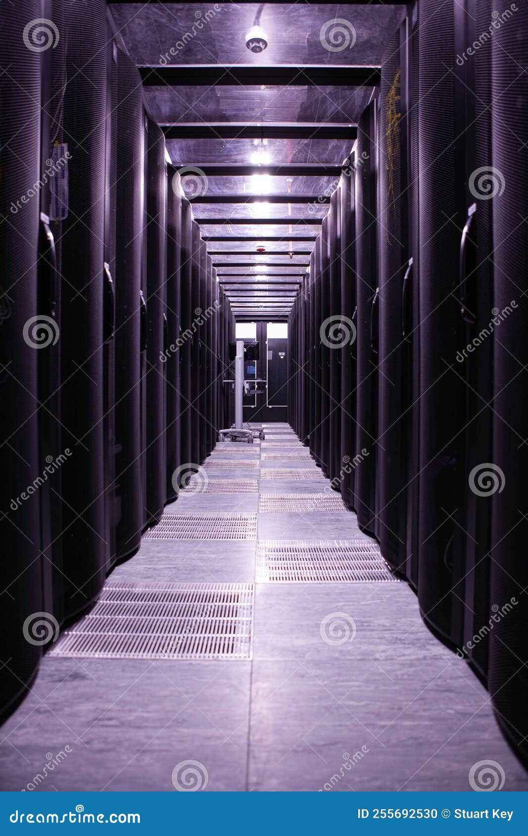 Data Centre Servers with Network Racks and Terminal Stock Photo - Image ...