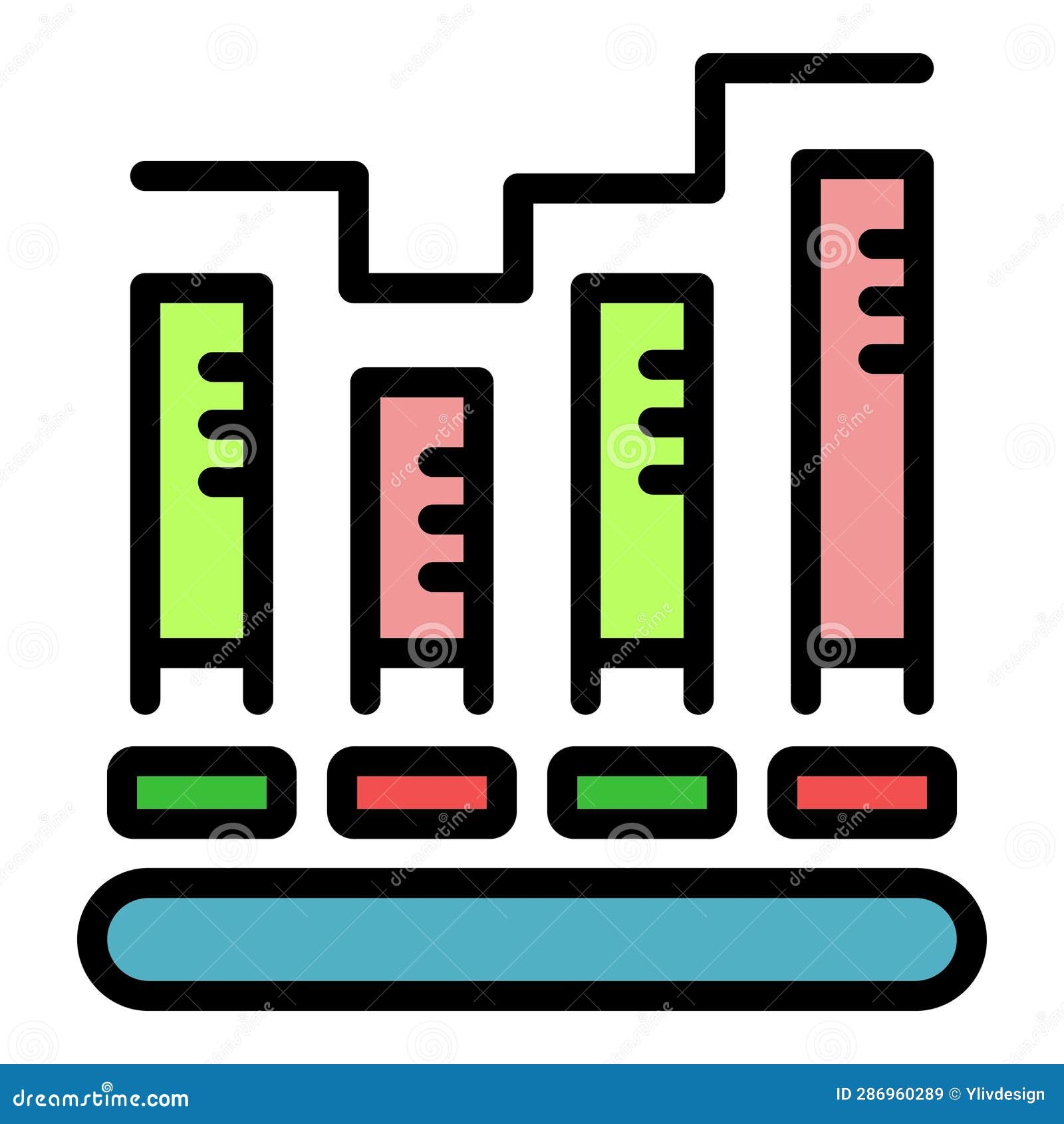 Data Chart Icon Vector Flat Stock Illustration - Illustration of vector ...
