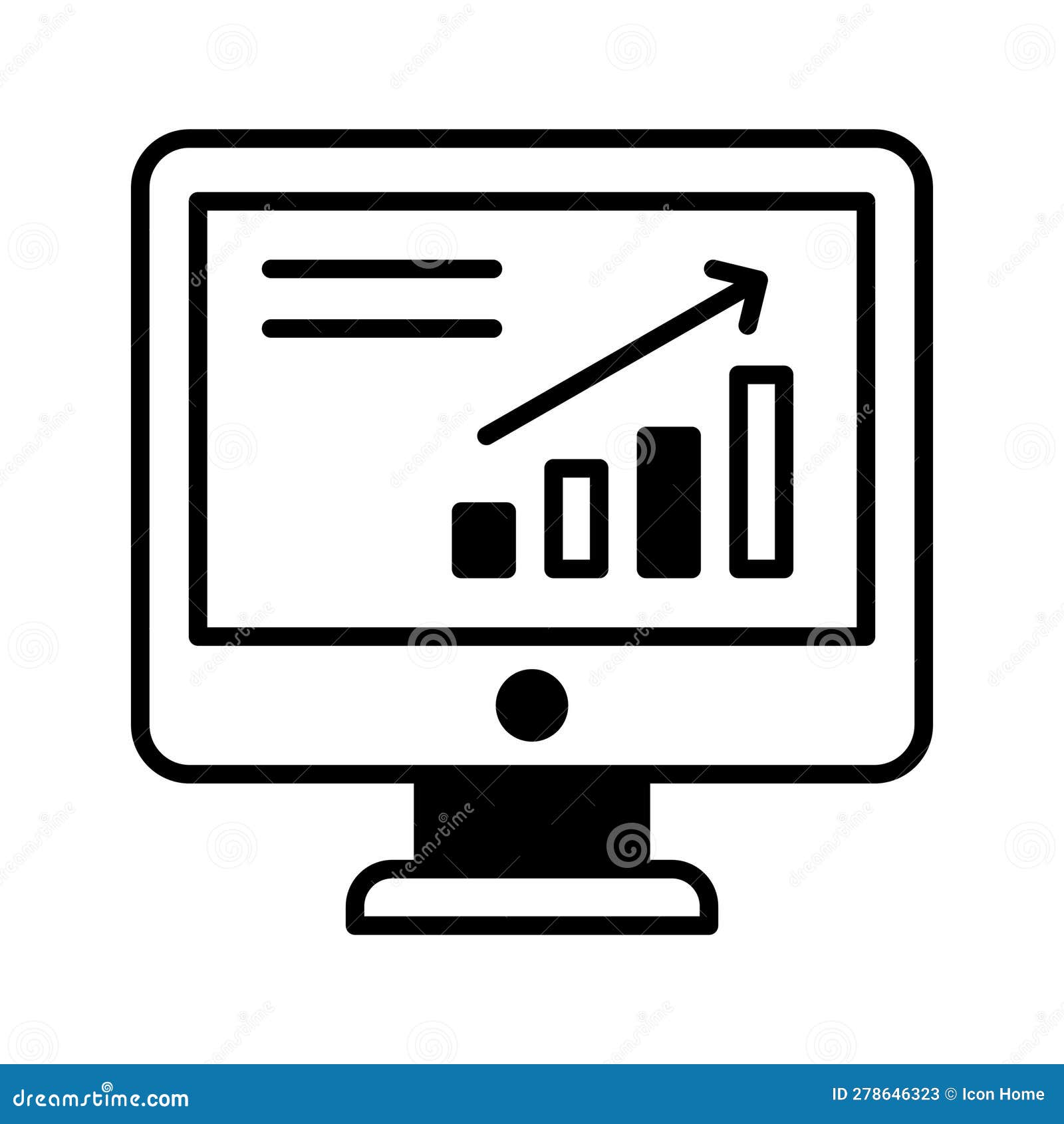Data Chart on Lcd Display Showing Vector of Market Analysis in Modern ...