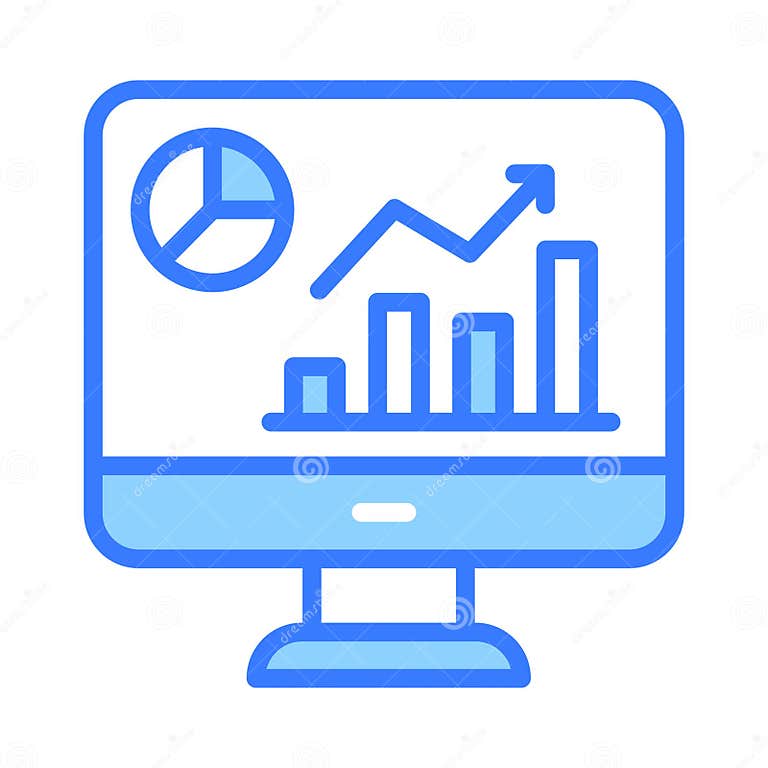 Data Chart on Lcd Display Showing Vector of Market Analysis in Modern ...