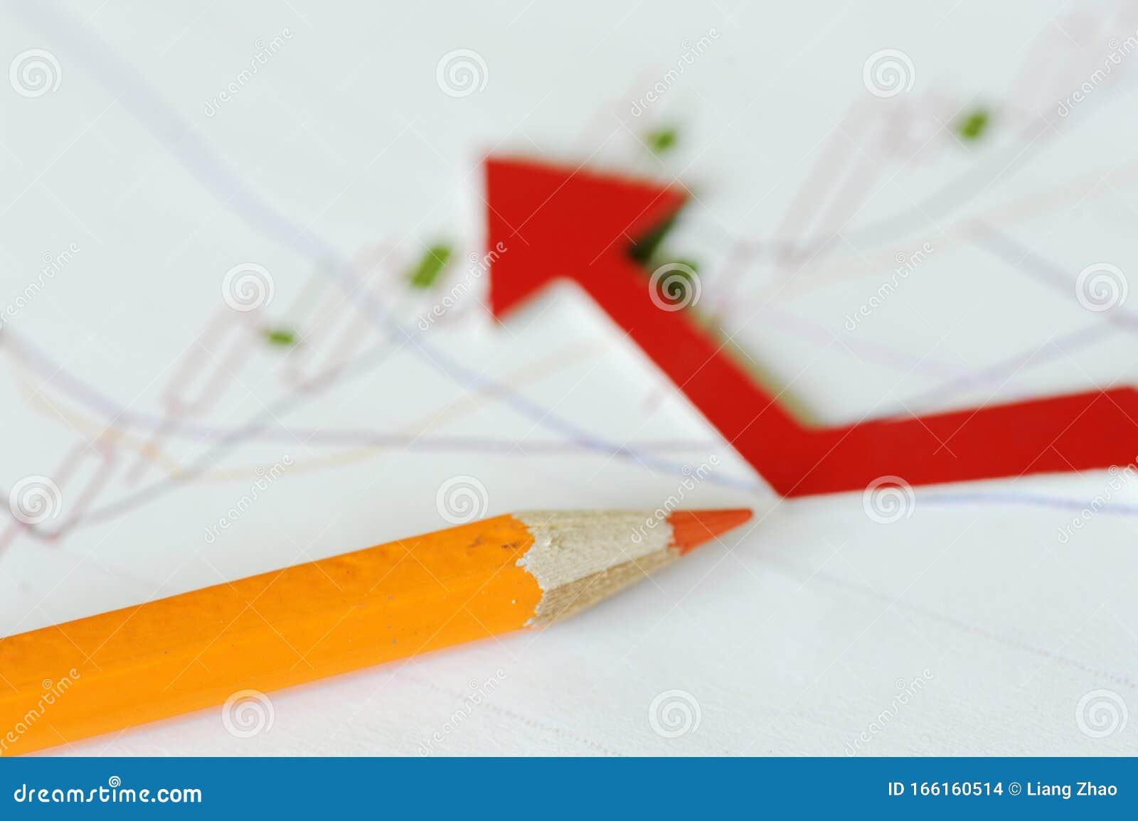 Data Charts, Pencils, and Arrows. Stock Photo - Image of exchange ...