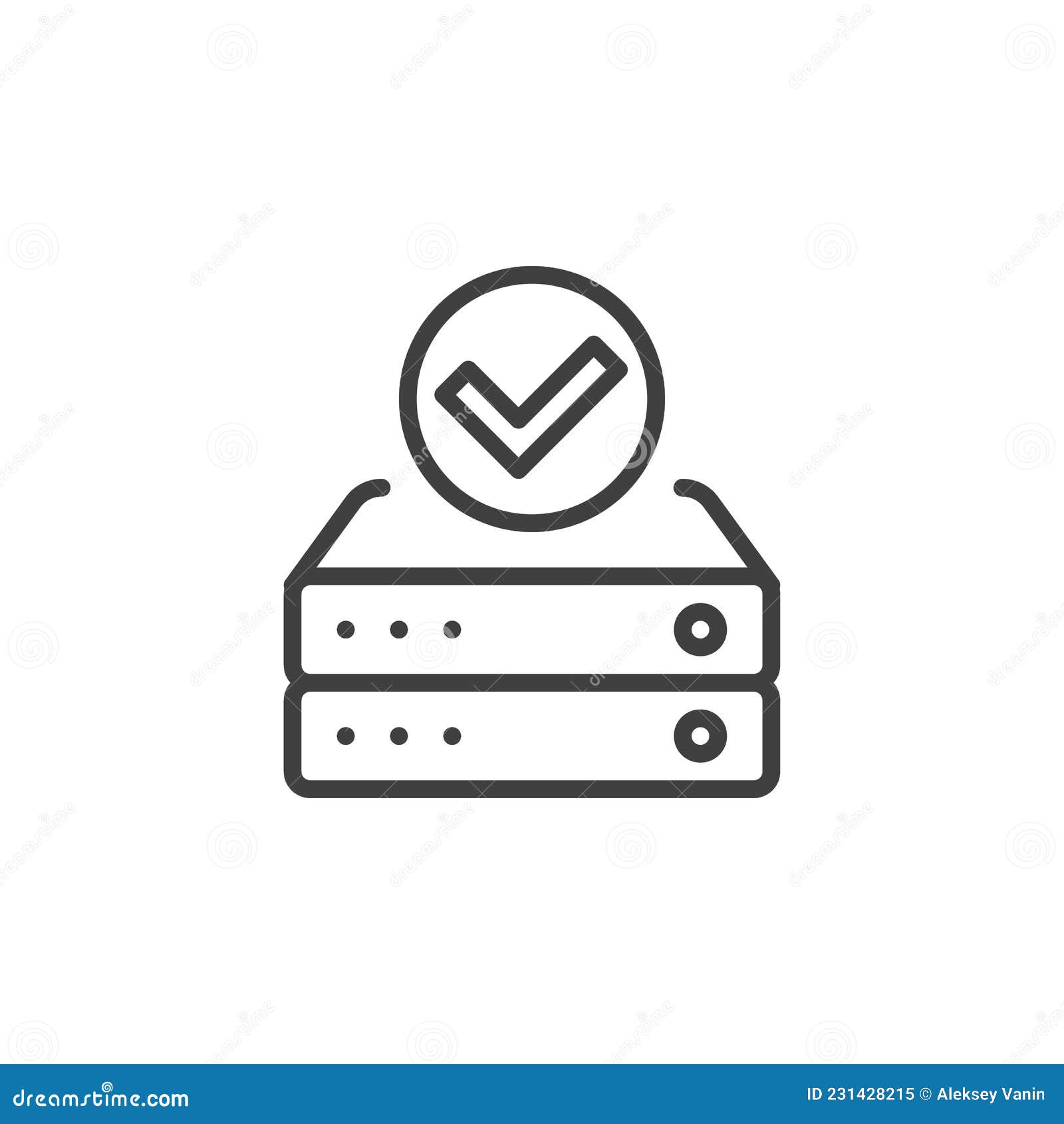 Data check line icon stock vector. Illustration of pictogram - 231428215