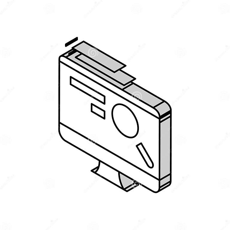 Data Checking Isometric Icon Vector Illustration Stock Vector ...