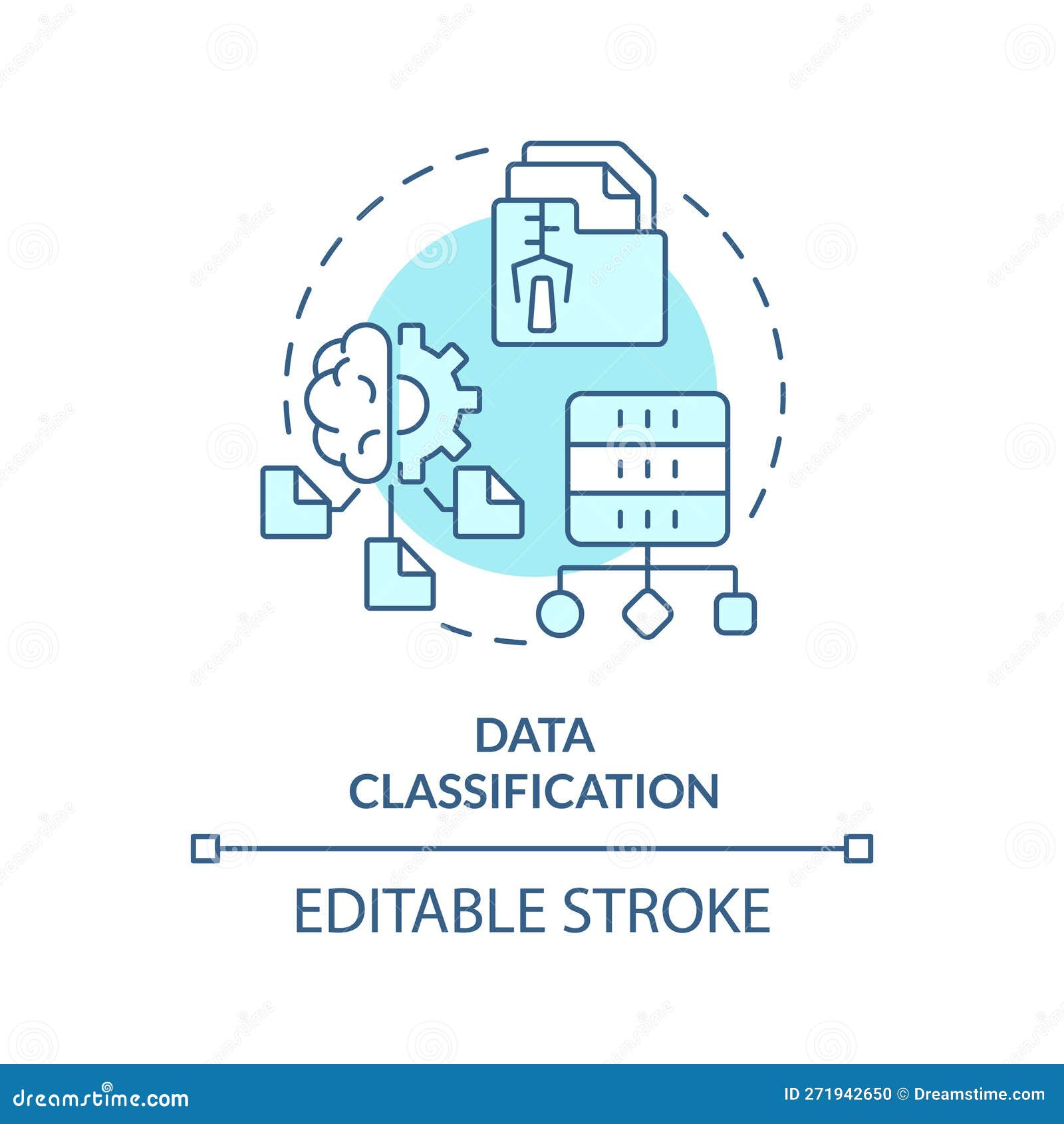 Data Classification Solid Illustration | CartoonDealer.com #137473254