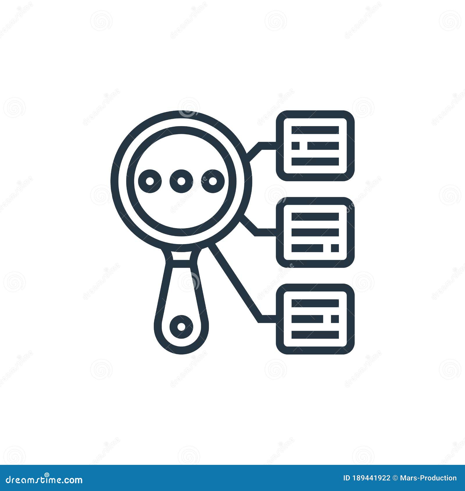 Data Classification Vector Icon Isolated On White Background Outline