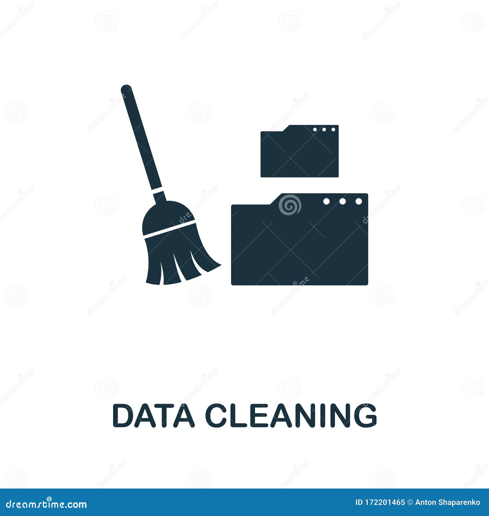 Data Cleaning Icon. Simple Element from Data Organization Collection ...