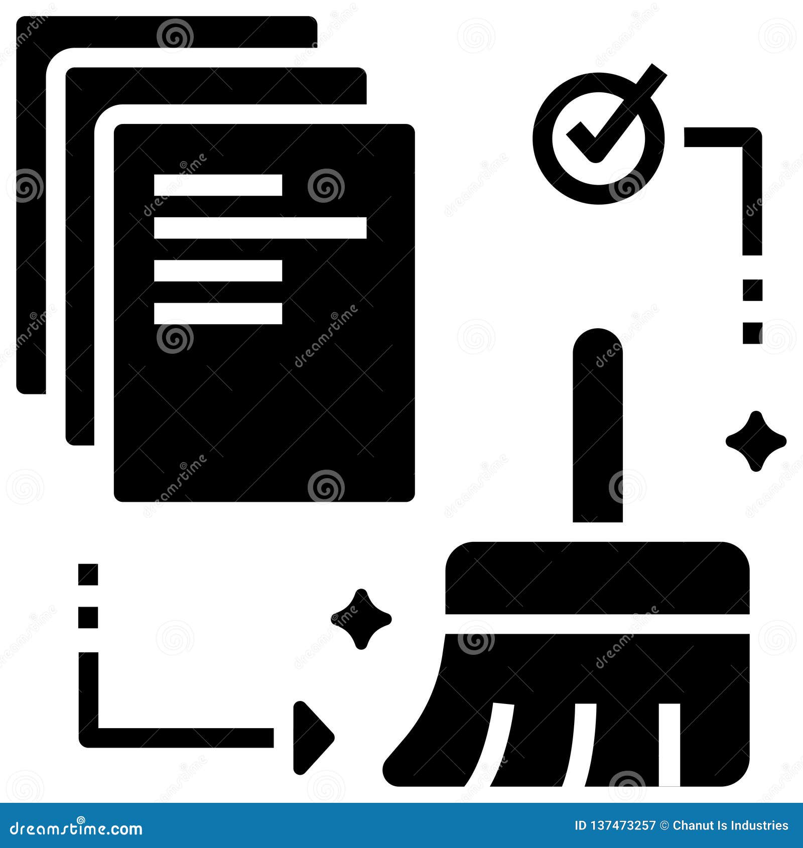 Data Cleaning Solid Illustration Stock Vector - Illustration of data ...