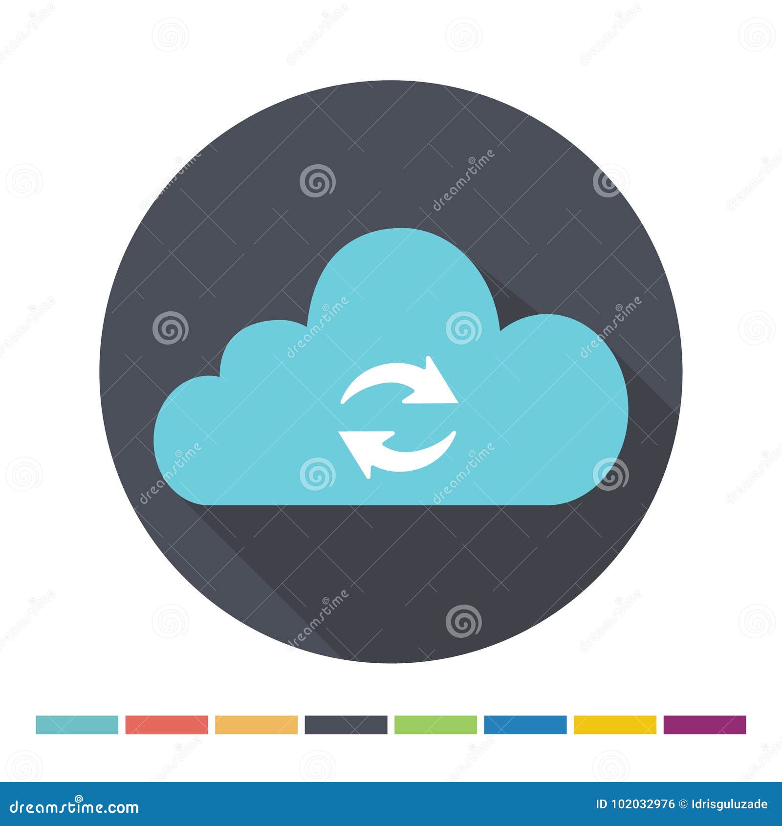 Data cloud icon stock vector. Illustration of digital - 102032976