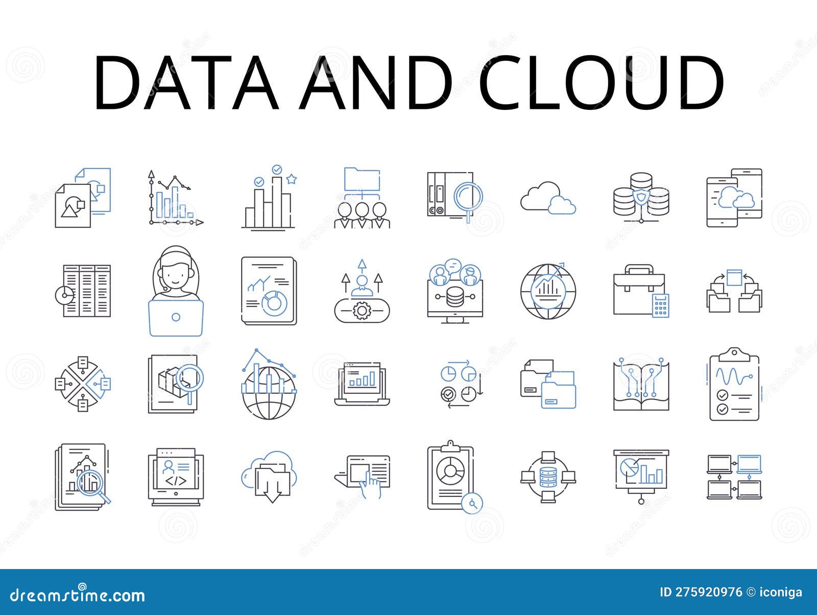 Analytics And Insights Line Icons Collection. Data, Metrics, Analysis ...