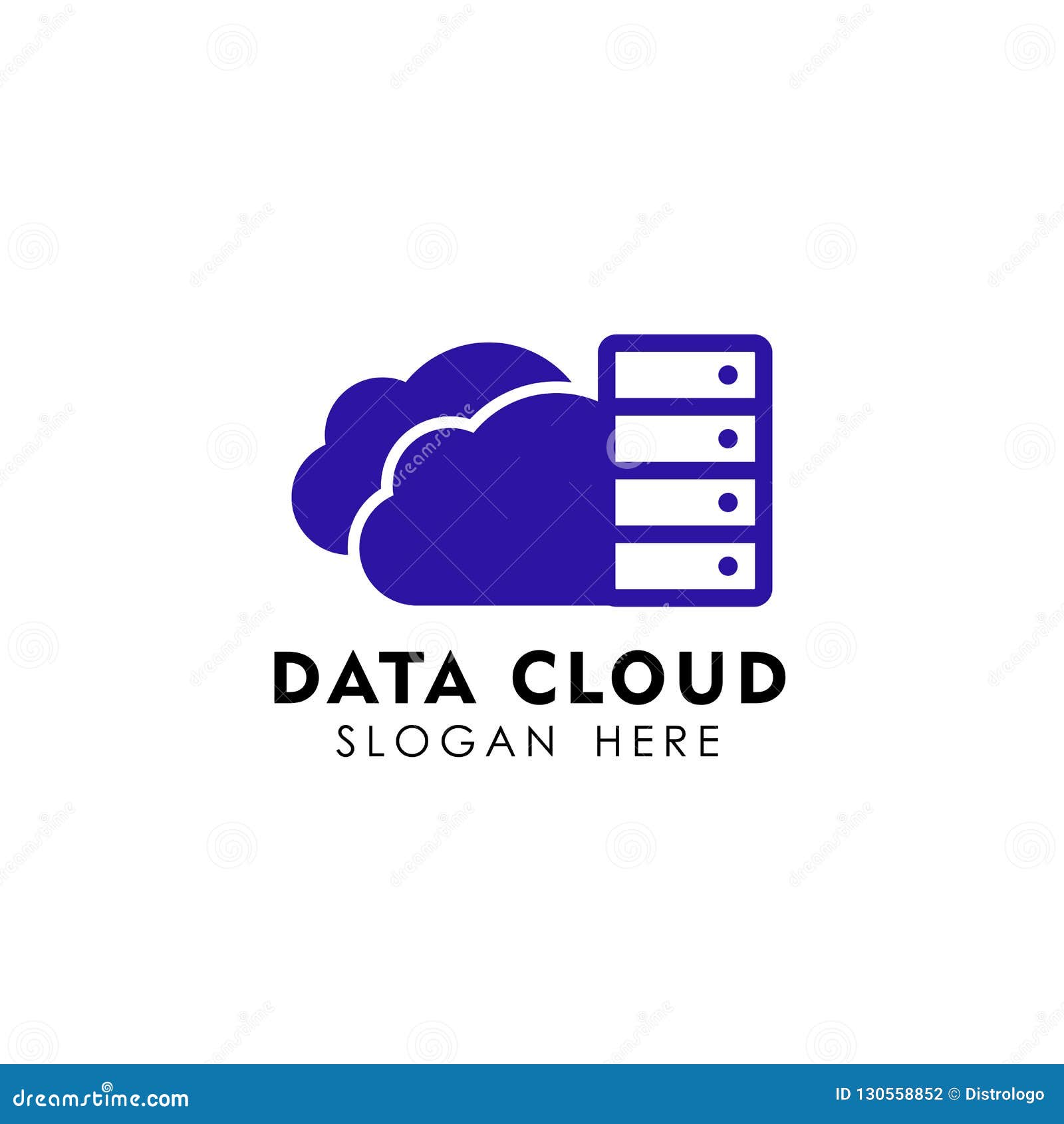 Data Cloud Logo Design Template. Server Cloud Logo Design Stock Vector ...