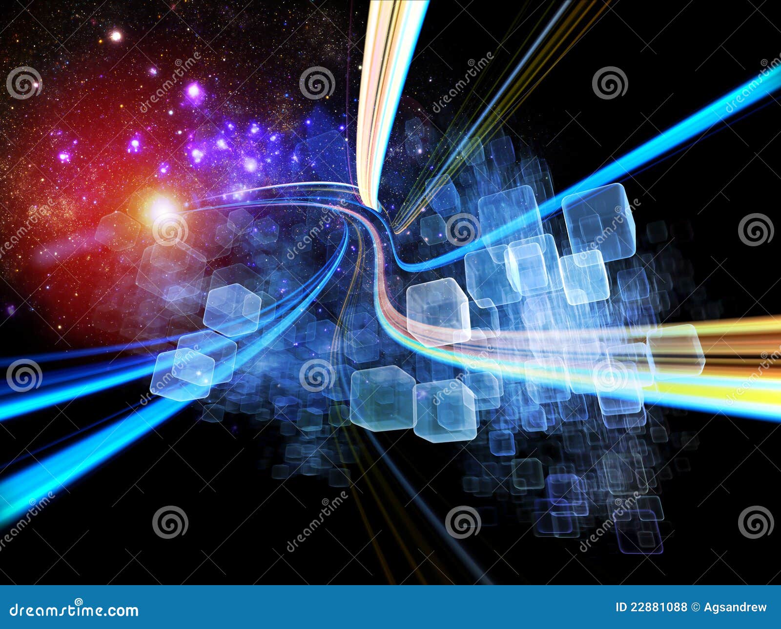 Data Cloud Motion Trail stock illustration. Illustration of blue - 22881088
