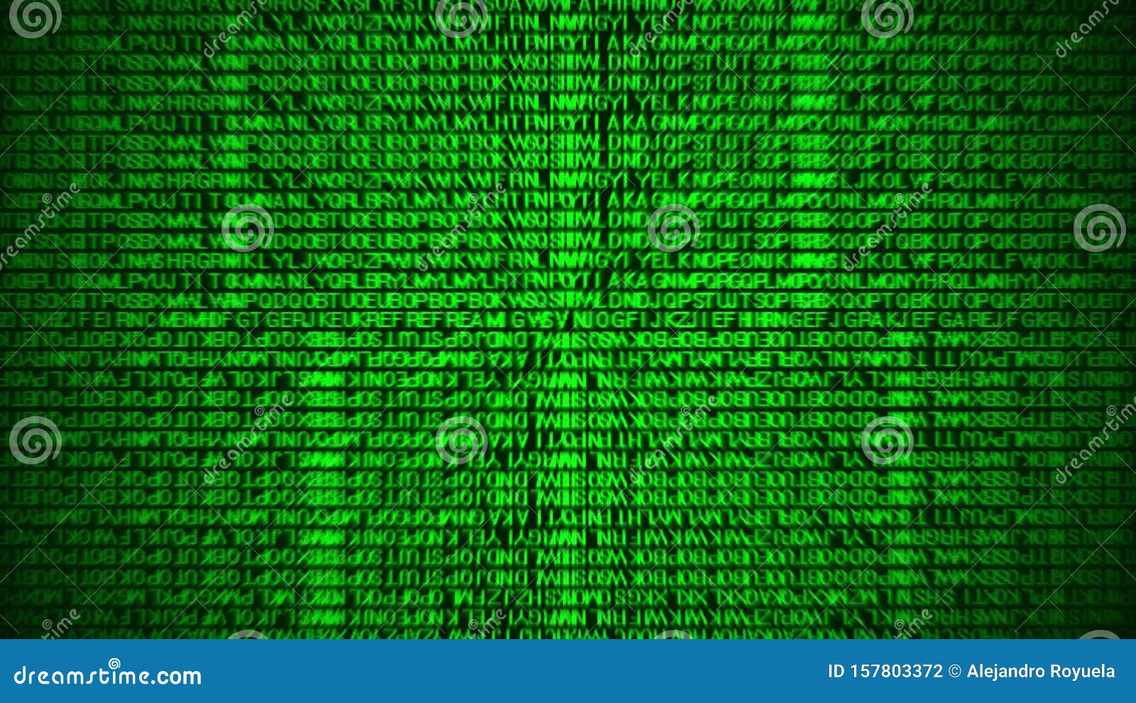 Data Code Animation Showing Danger Message by Hacking on the Computer ...