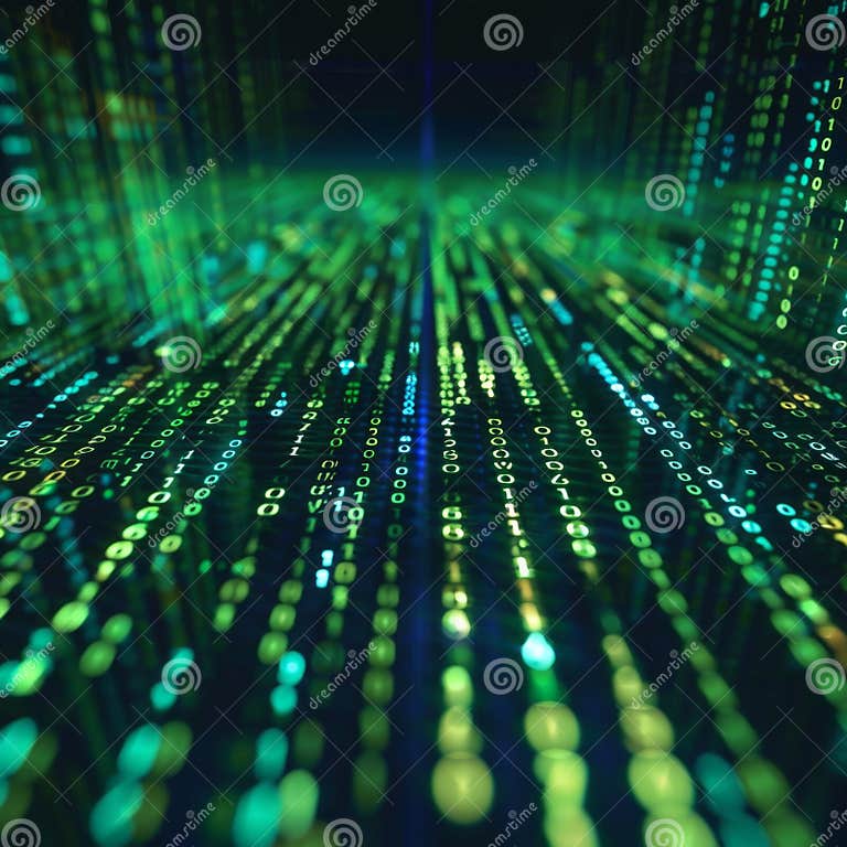 Data Code Binary Background, Digital Binary Data on Computer Screen ...