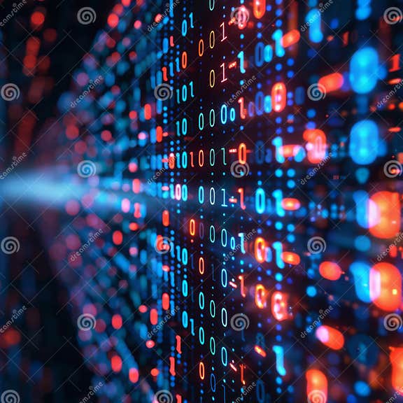 Data Code Binary Background, Digital Binary Data on Computer Screen ...