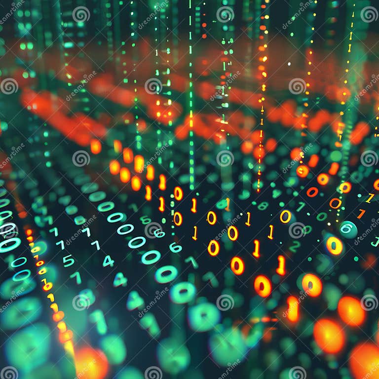Data Code Binary Background, Digital Binary Data on Computer Screen ...